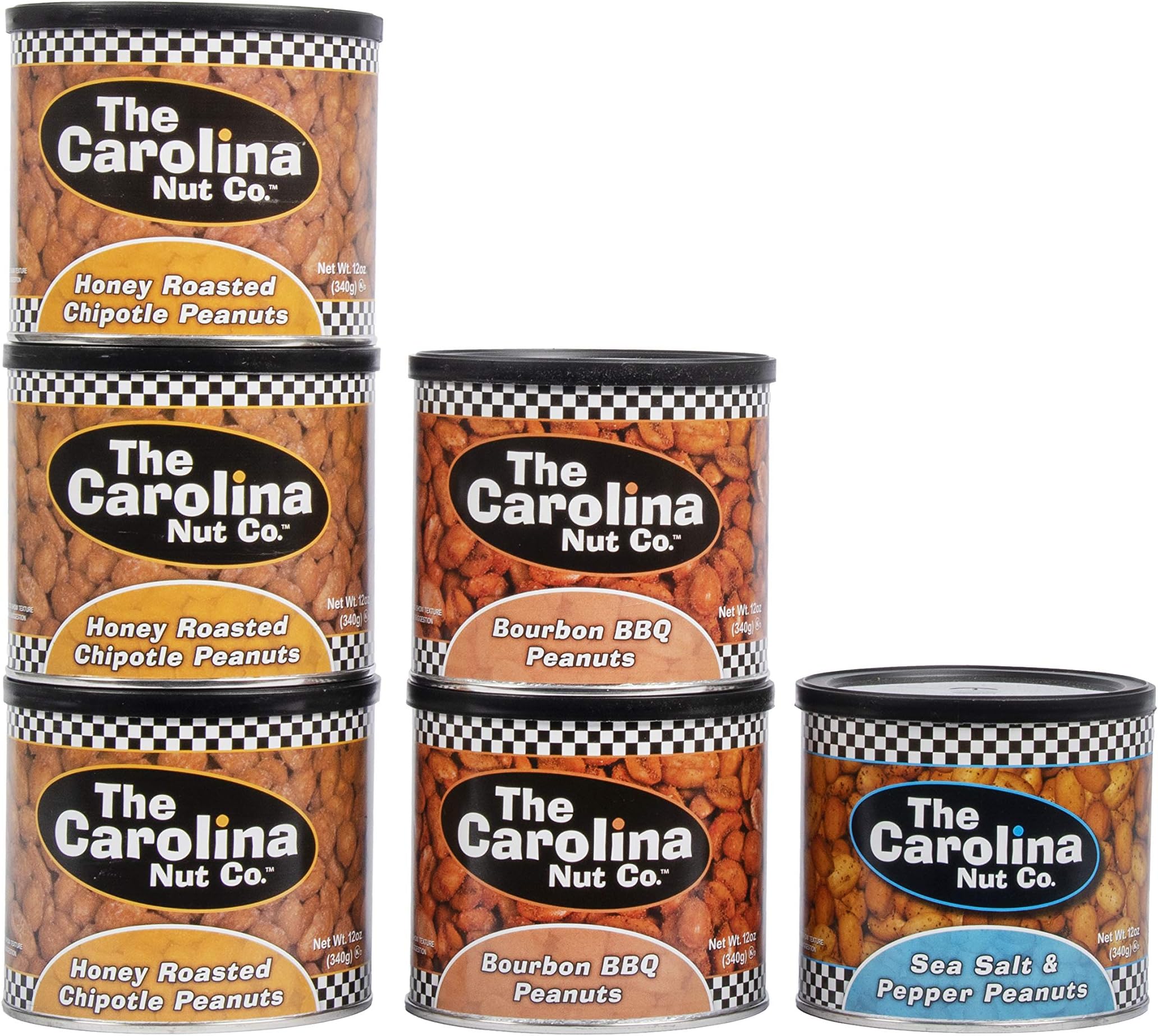 Amazon.com : The Carolina Nut Company Peanuts, 4 Fun Flavors, 12 oz (4 ...