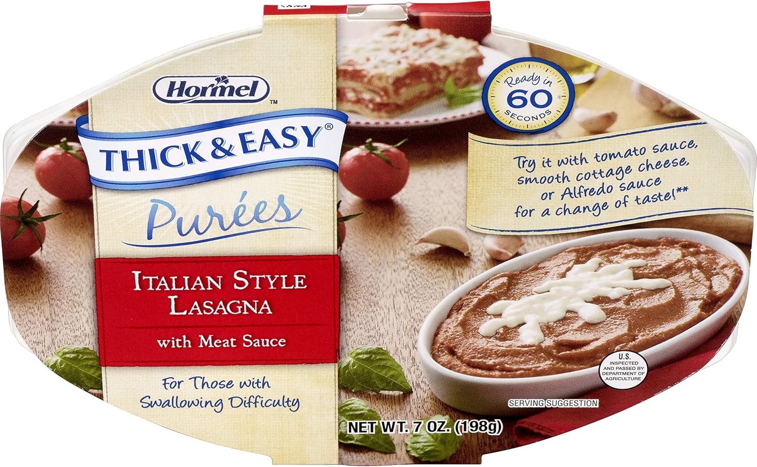Amazon.com: Thick & Easy® Purées Italian Style Beef Lasagna Purée, 7 oz ...