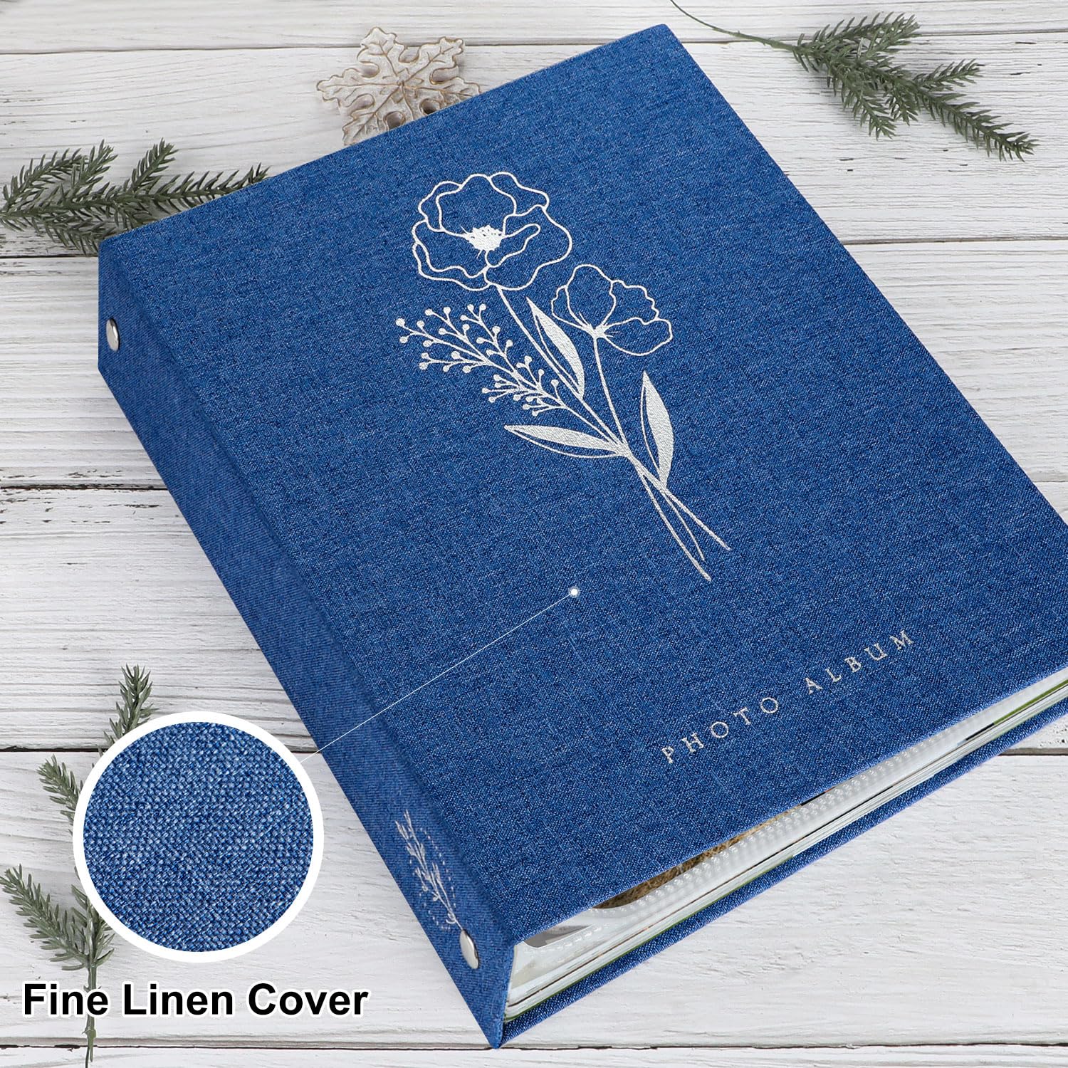 Snapklik.com : Lanpn Photo Album Scrapbook 8x10 2 Packs, Linen Hard ...