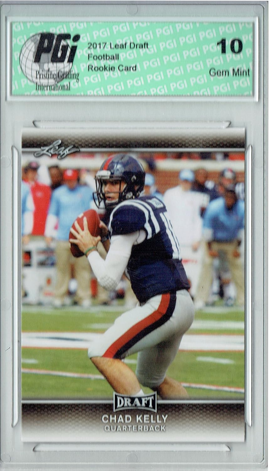 Amazon.com: Chad Kelly 2017 Leaf Draft #10 Rookie Card PGI 10 ...