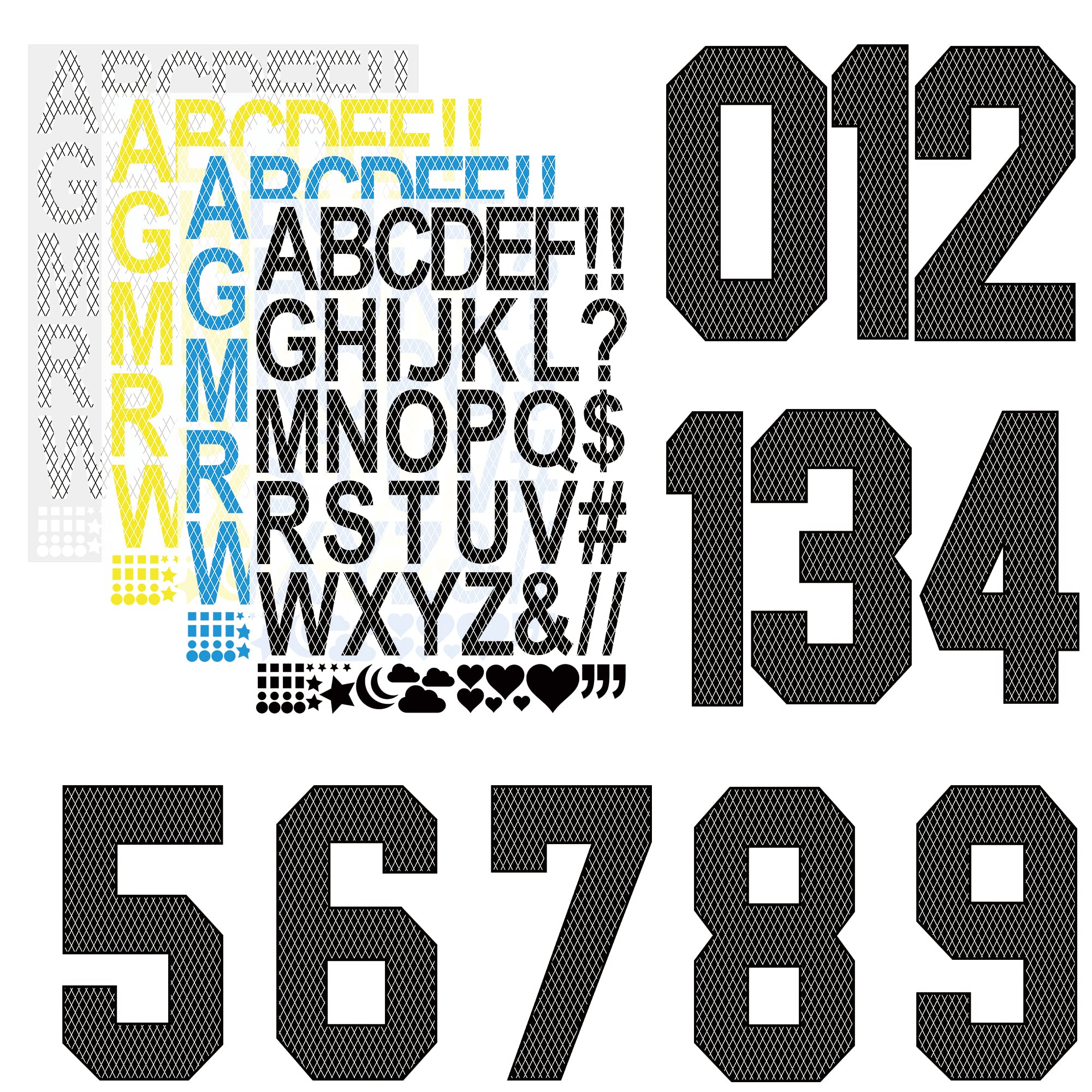 Amazon.com: Mr-Label 22 Pieces 8 Inch Iron on Numbers 0-9, 208 Pieces 2 ...