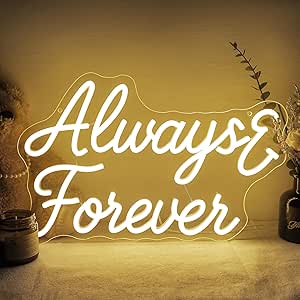 Amazon.com : HOMSBAY Always Fover Neon Sign, Warm White Neon Light Sign ...