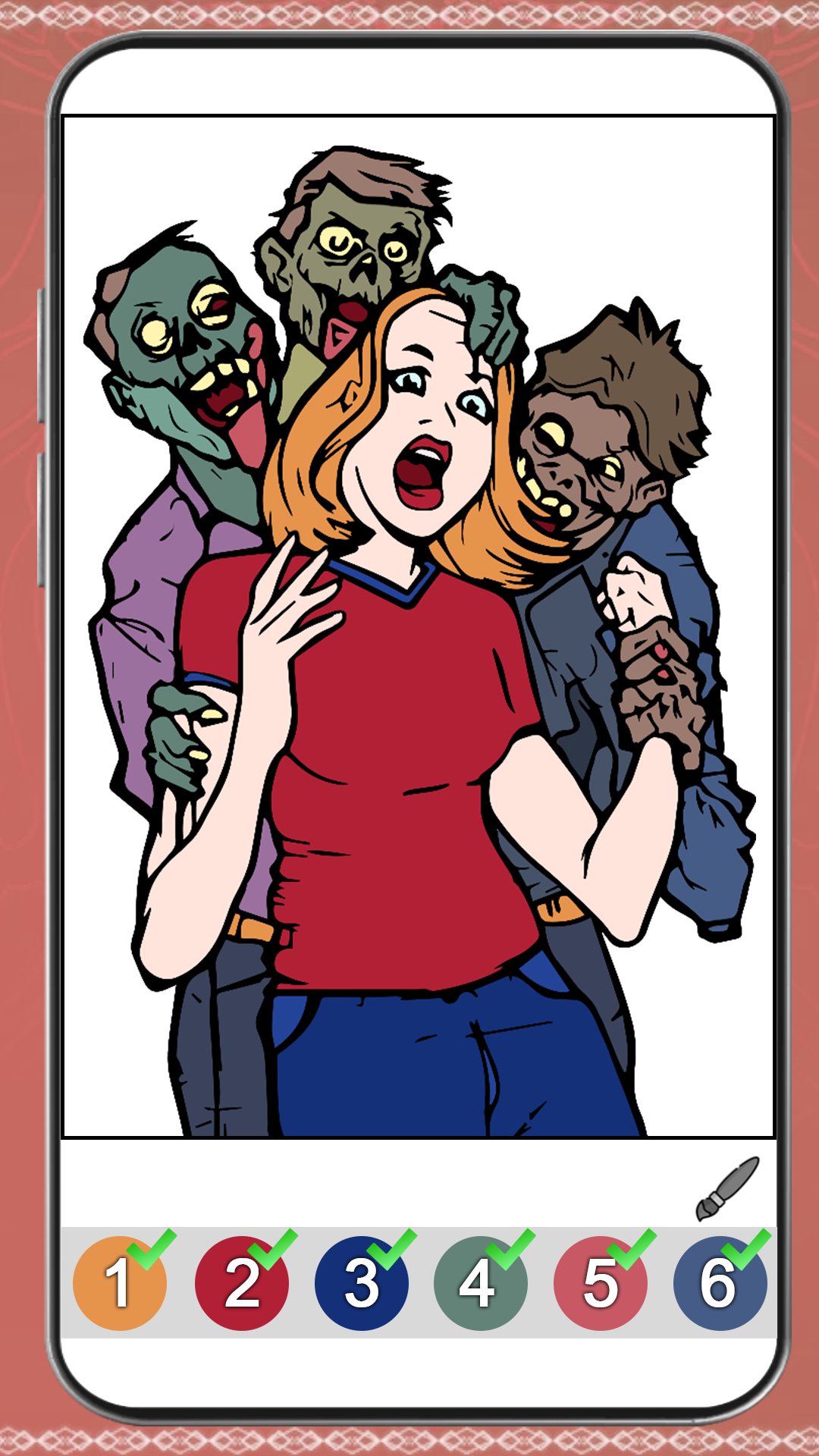 Zombies Color by Number Book - Grownups Paint + Glitter + Crayon + Oil ...