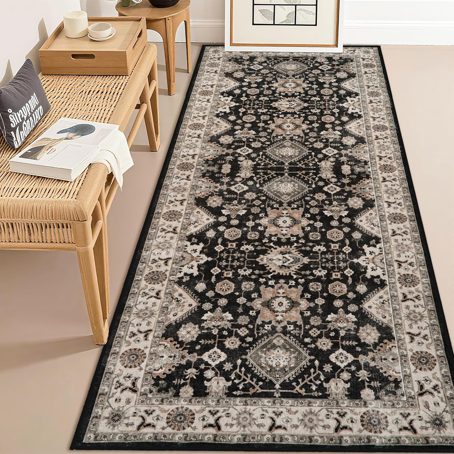 Amazon.com: Washable Hallway Runner Rug 3x6: Non Slip Runner Rugs with ...