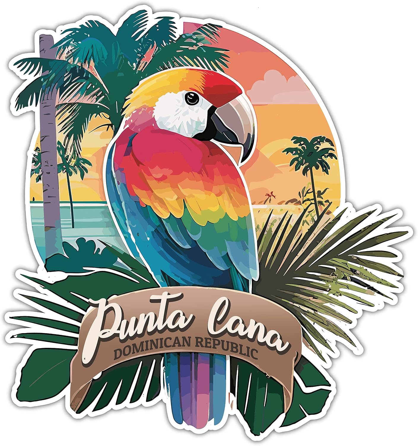 Amazon.com: Punta Cana Dominican Republic 2-Inch Fridge Magnet Parrot ...