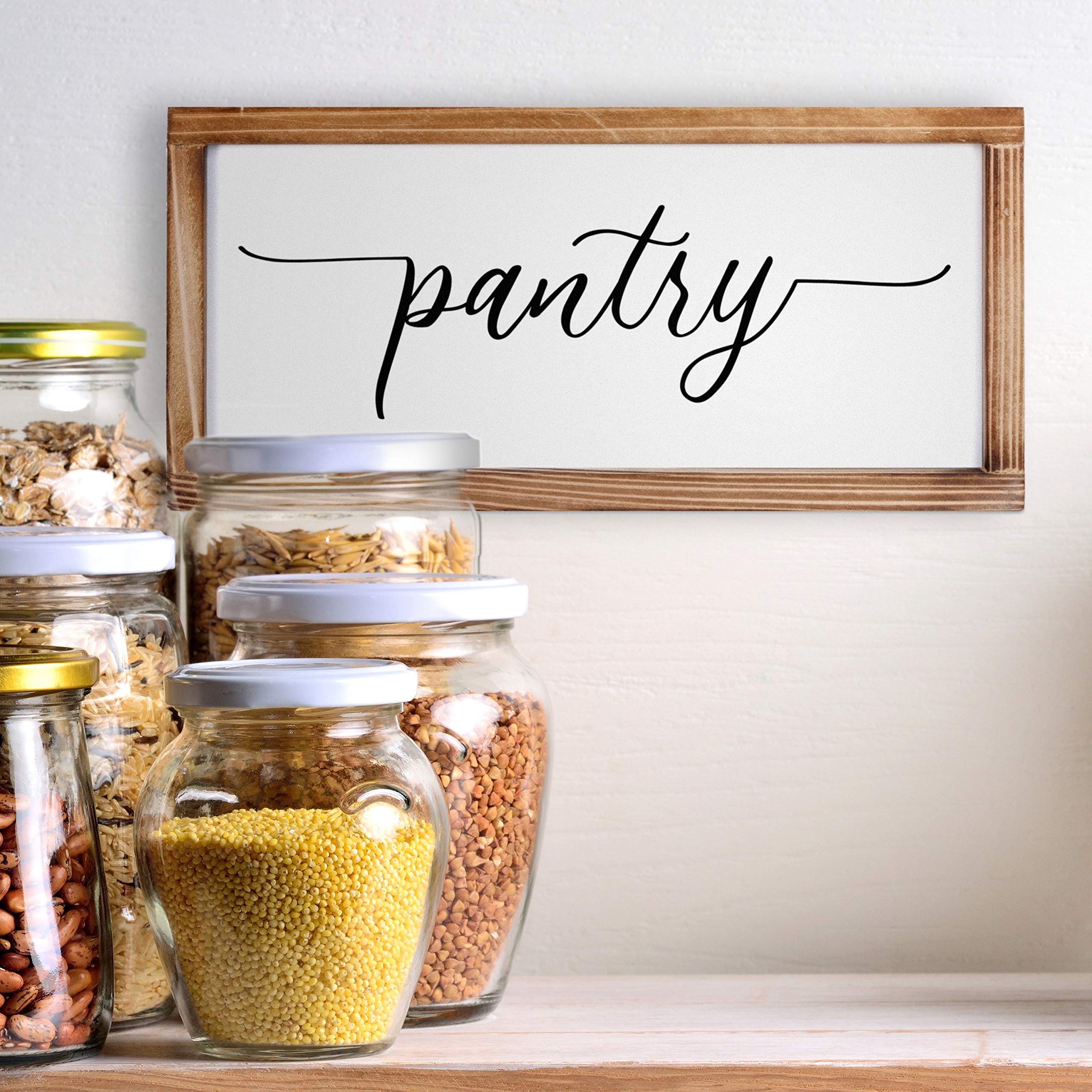 Pantry Signs For Kitchen 8x17 Inch, Rustic Pantry Sign Decor, Farmhouse ...