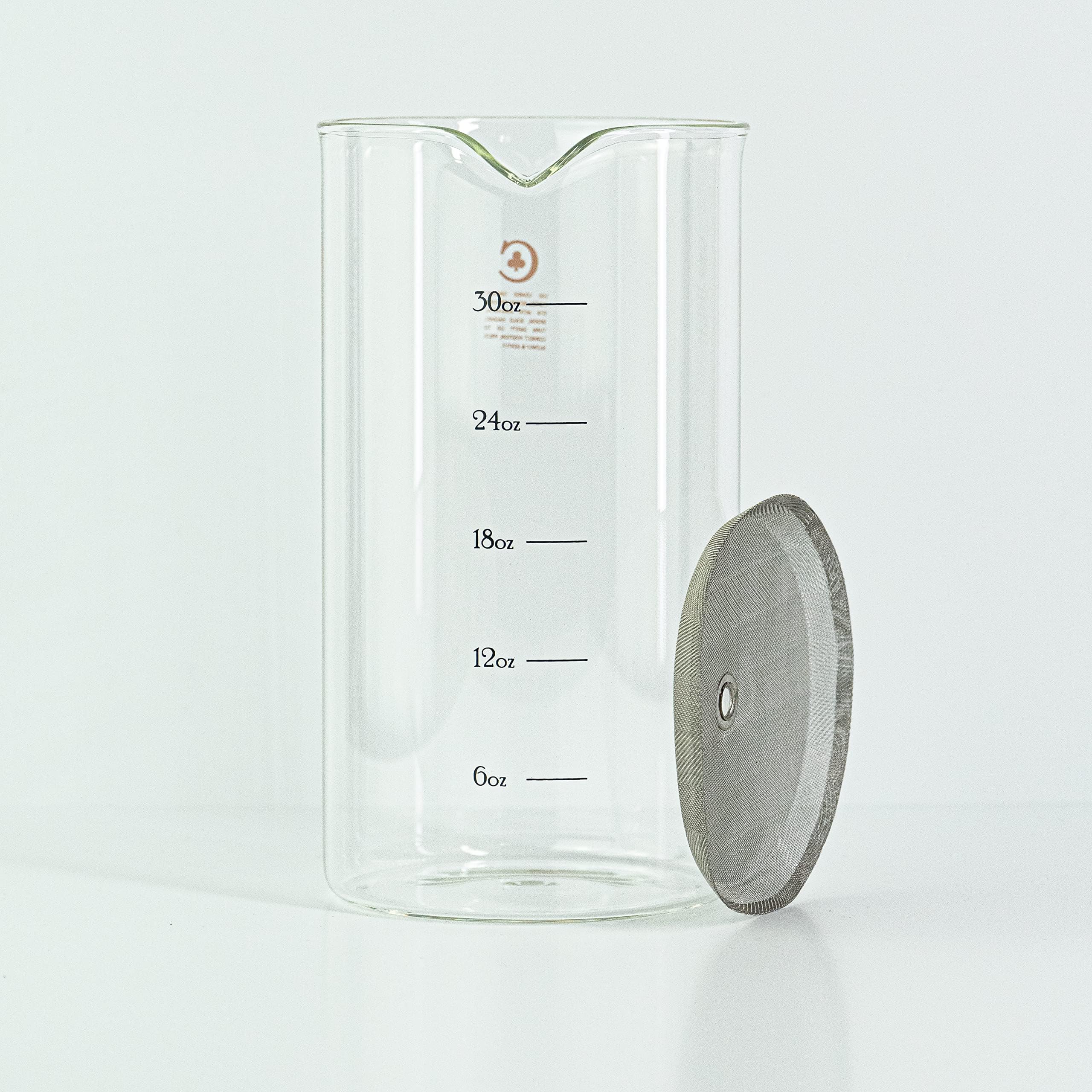 Amazon.com: Cafe Crush Club French Press Replacement Glass with Steel ...