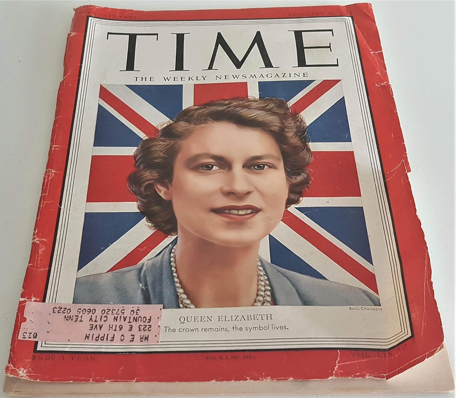 TIME MAGAZINE FEBRUARY 18, 1952 QUEEN ELIZABETH COVER: No Author ...
