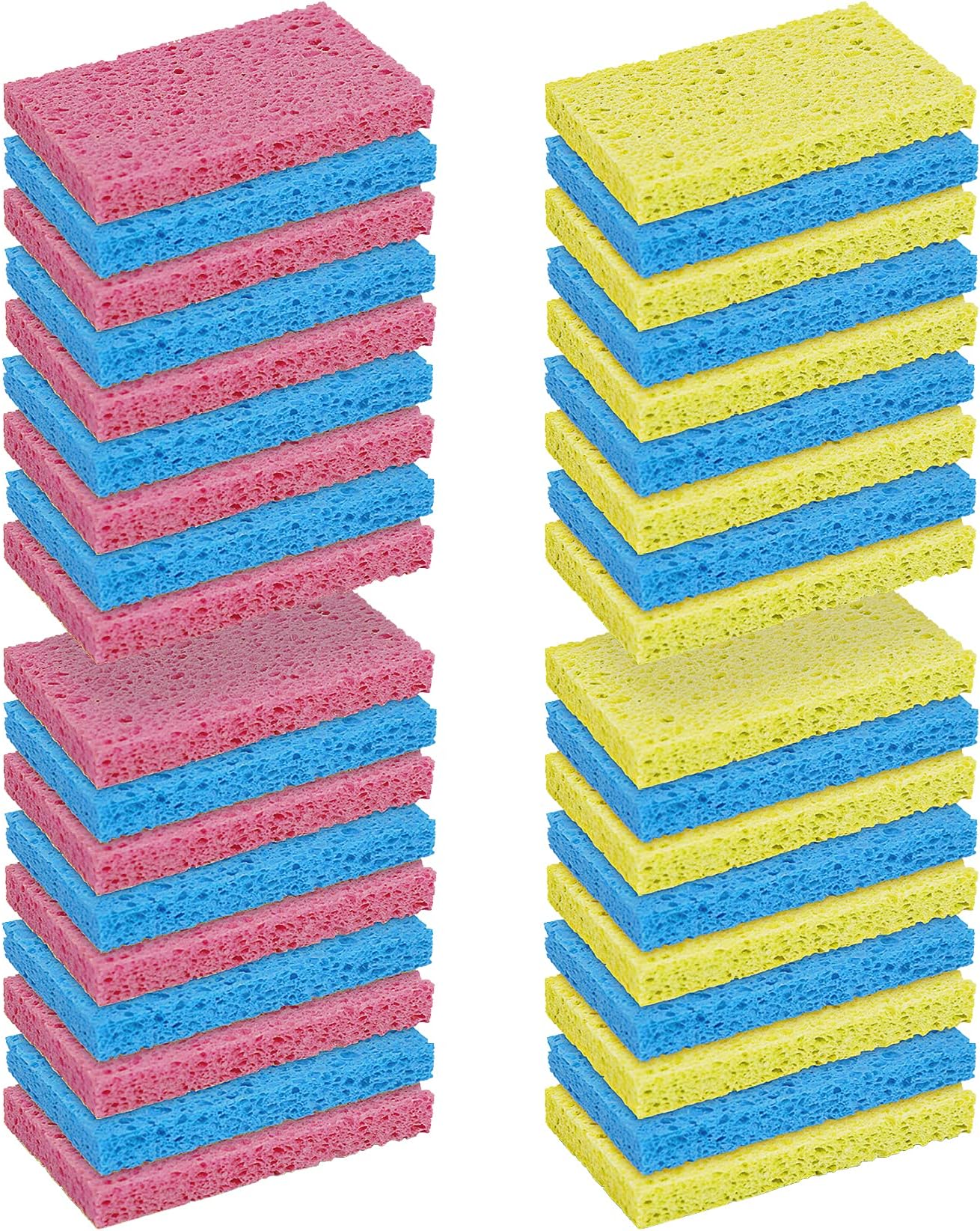 Amazon.com: Cellulose Sponges Compressed Sponges Kitchen Sponges 12 ...