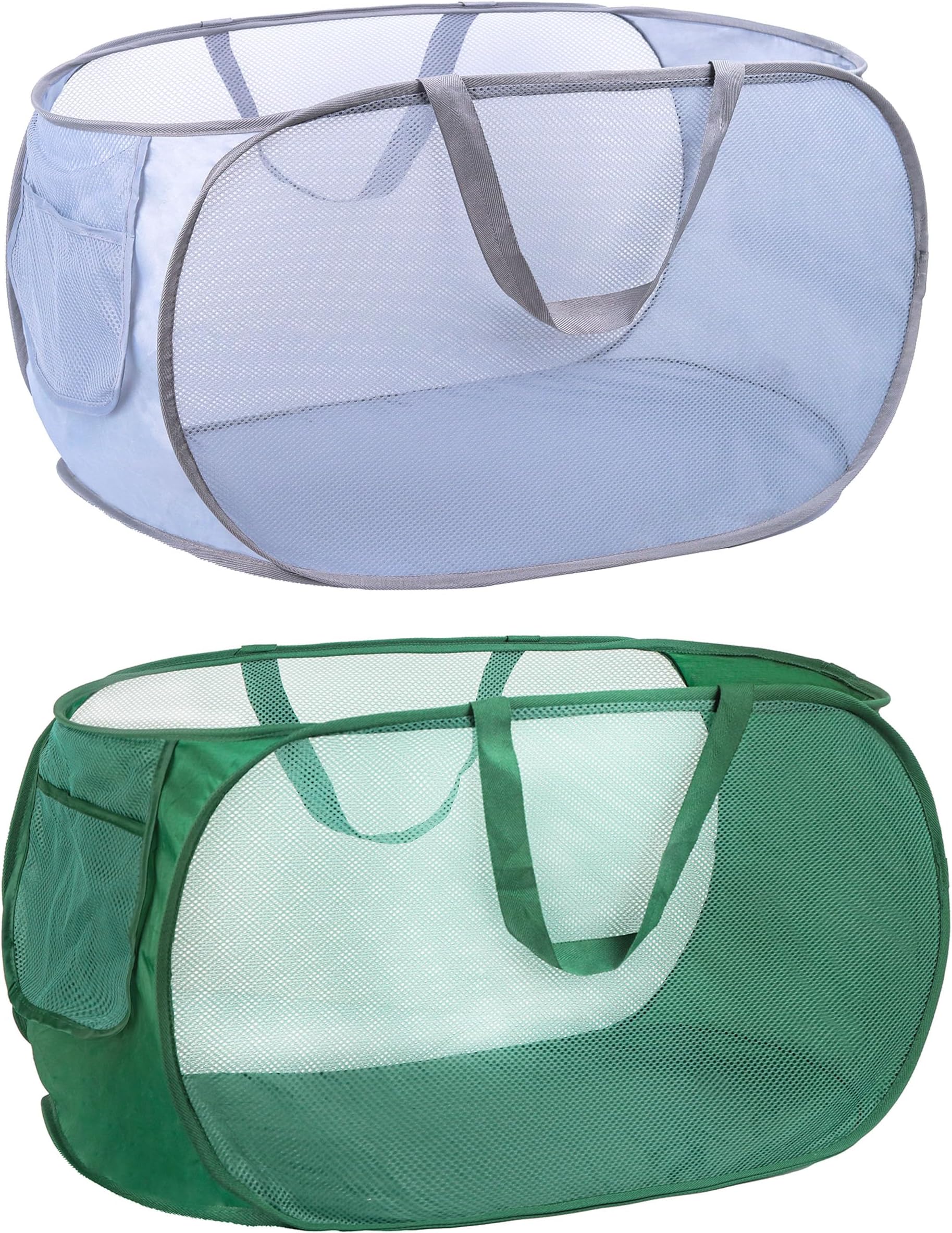 Amazon.com: BENJUNC 2 Laundry Baskets, pop-up Laundry Baskets, Foldable ...