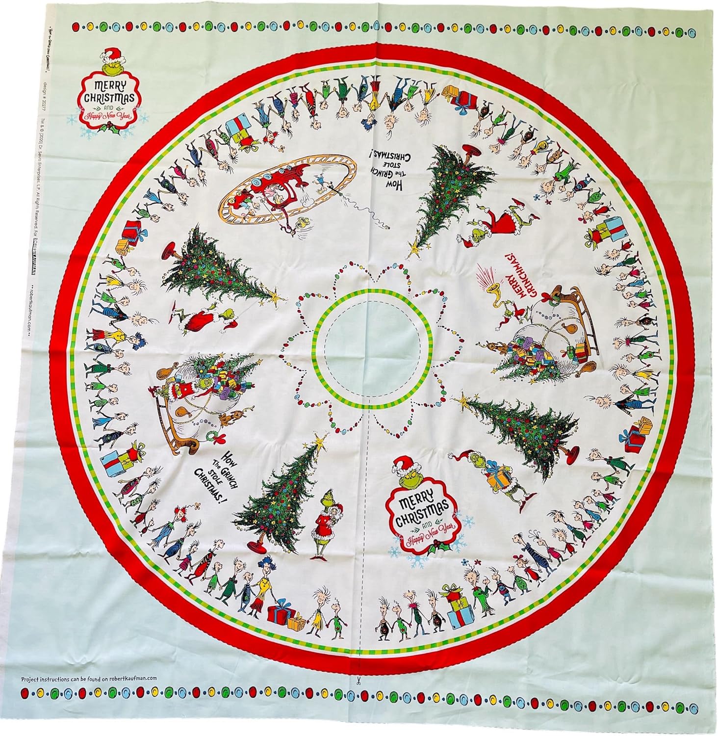 Amazon.com: Robert Kaufman Fabrics How The Grinch Stole Christmas Tree ...