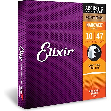 Amazon.com: Elixir Strings 80/20 Bronze 12-String Acoustic Guitar ...