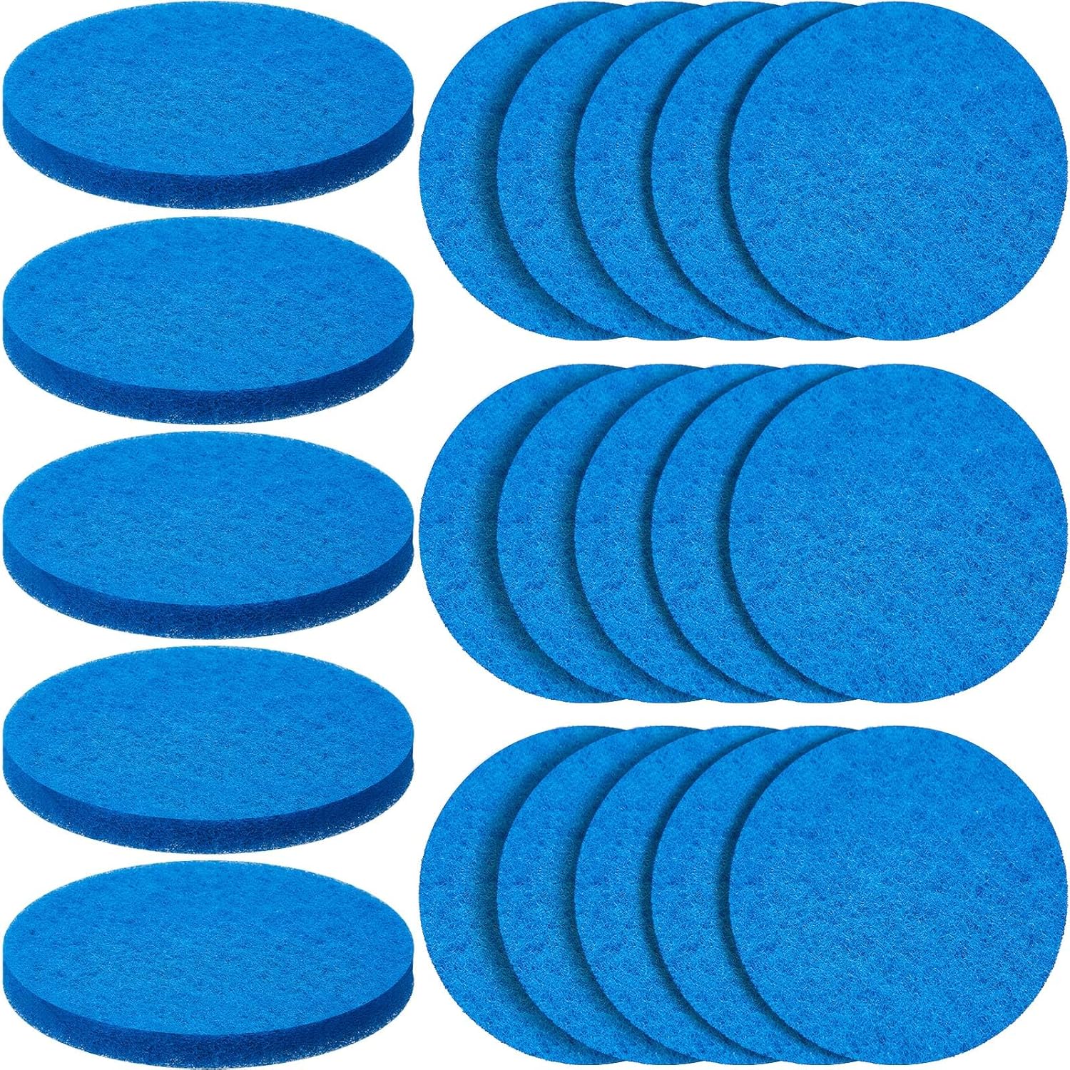 Tranqun 30 Pcs Aquarium Filter Pad Pond Filter Pads, Round Pond Filter ...