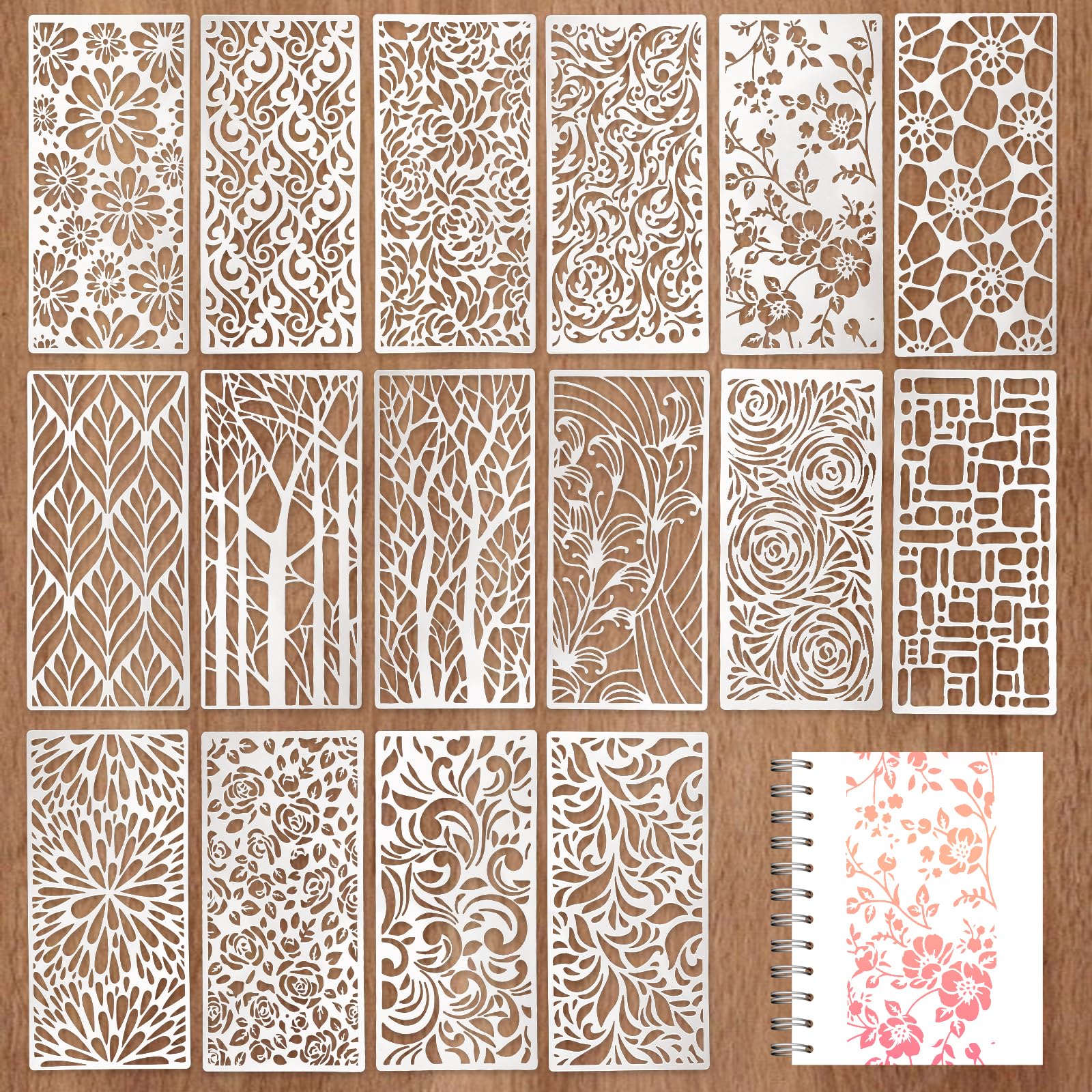 Snapklik.com : 16 Pcs Stencils For Crafts Reusable Stencils For ...