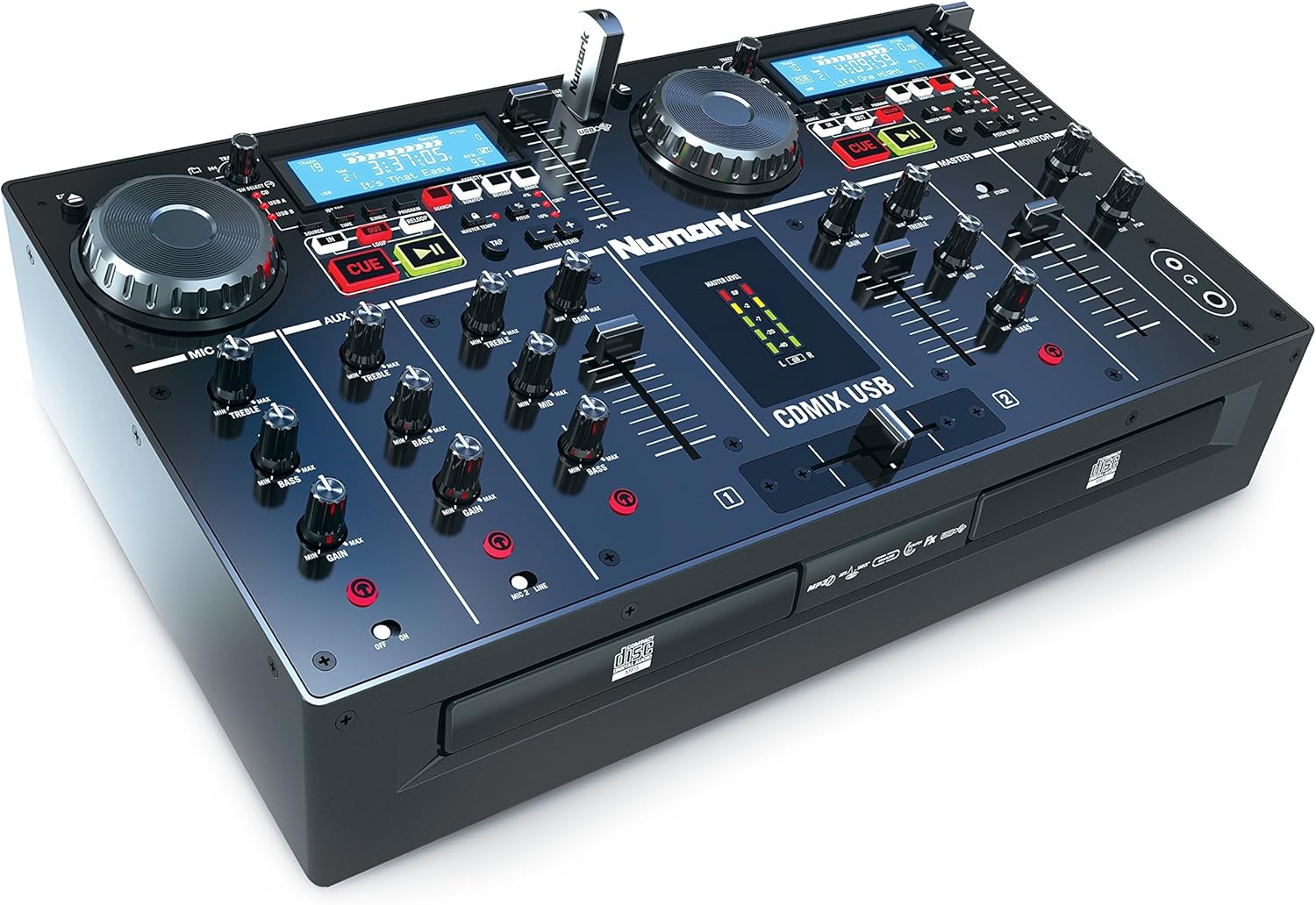 Amazon.com: Numark CDMix Standalone Dual CD/USB Media Player with LCD ...