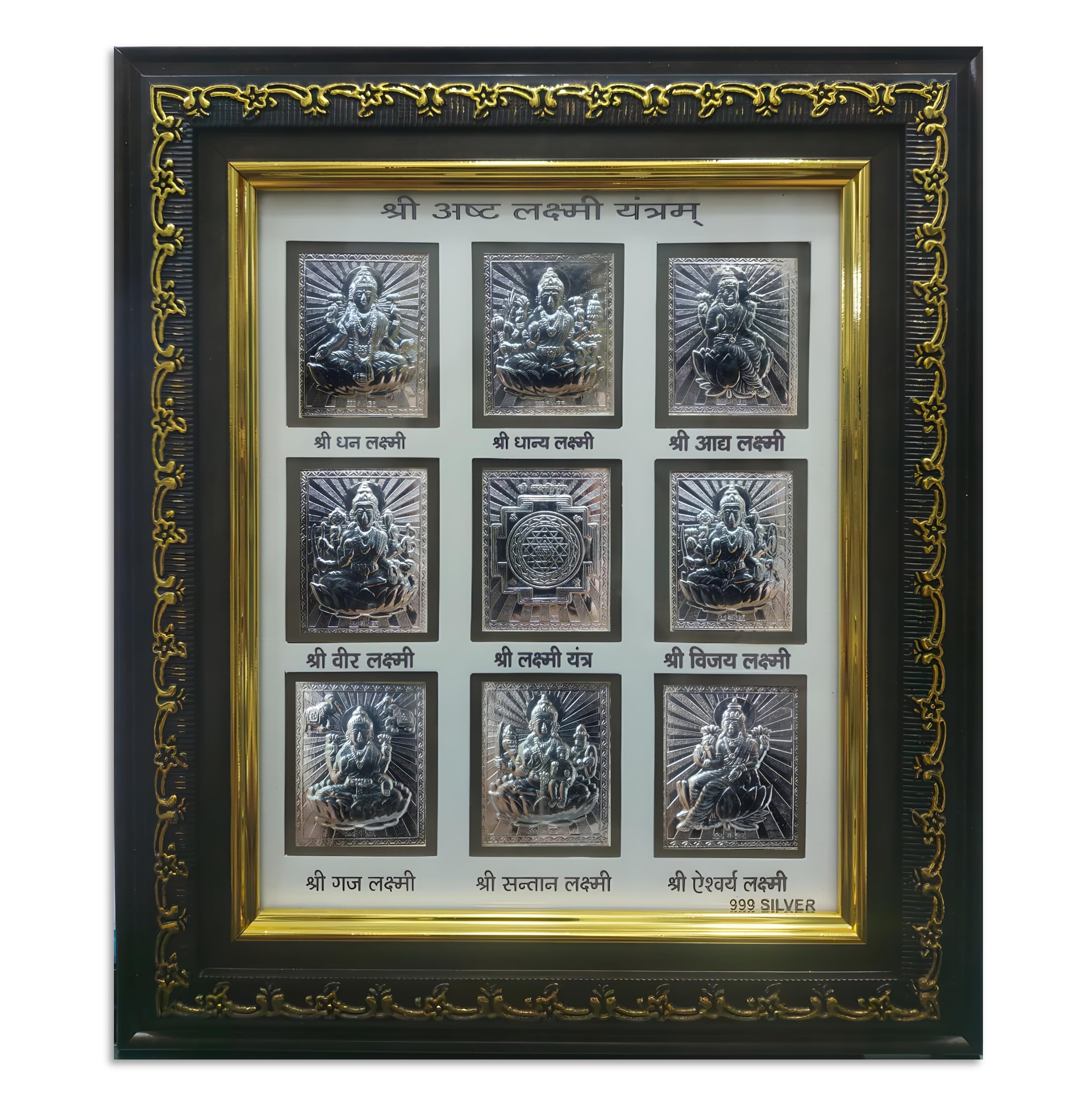 ARTSMINE 999 Pure Silver Ashta lakshmi Frame | For Poojaroom, Home ...