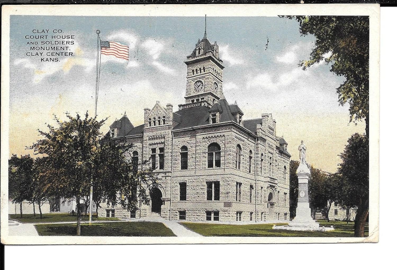 Clay Center Kansas Clay County Court House and soliders monument ...