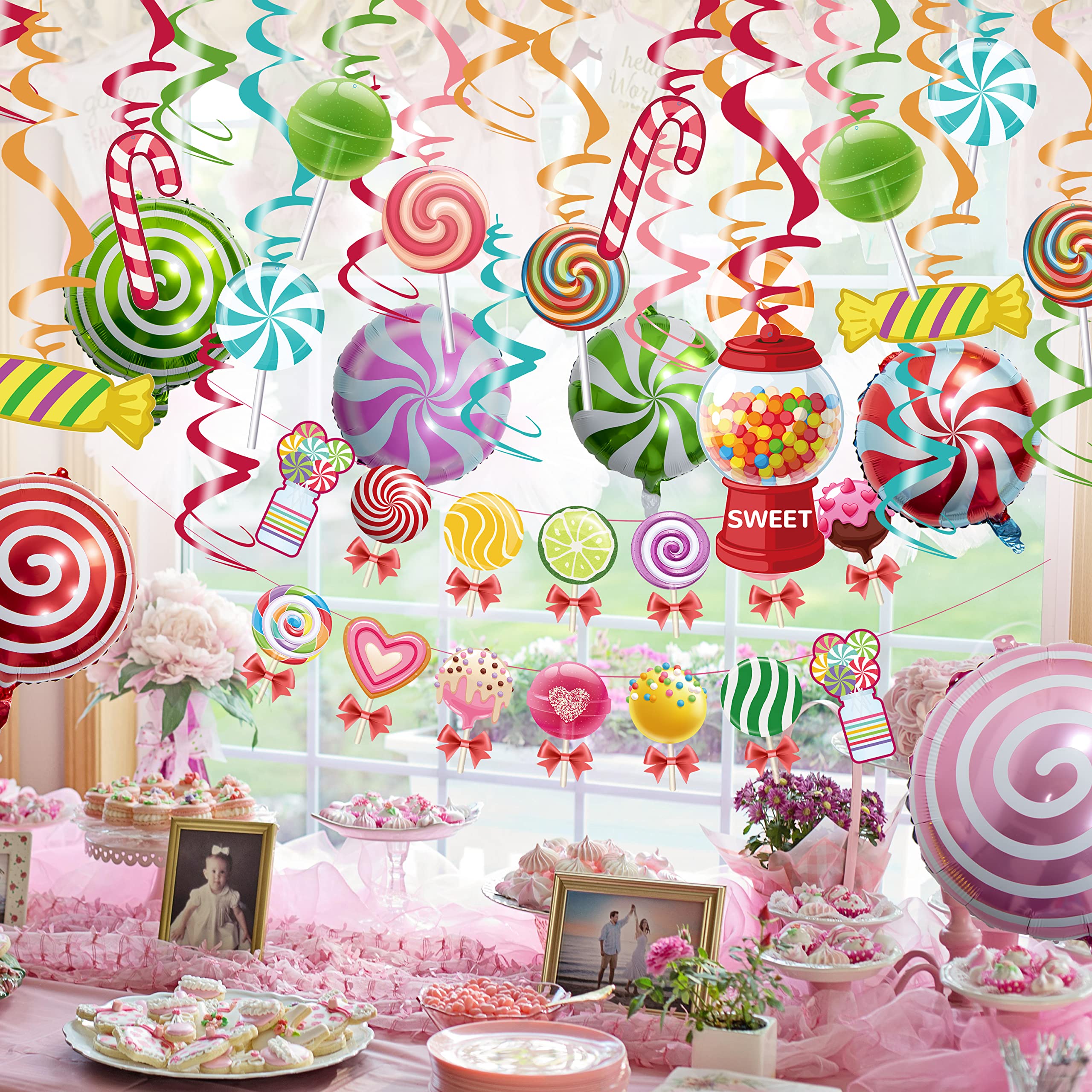 Lollipop Themed Party Rainbow Candy Land Birthday Party Is A Sweet
