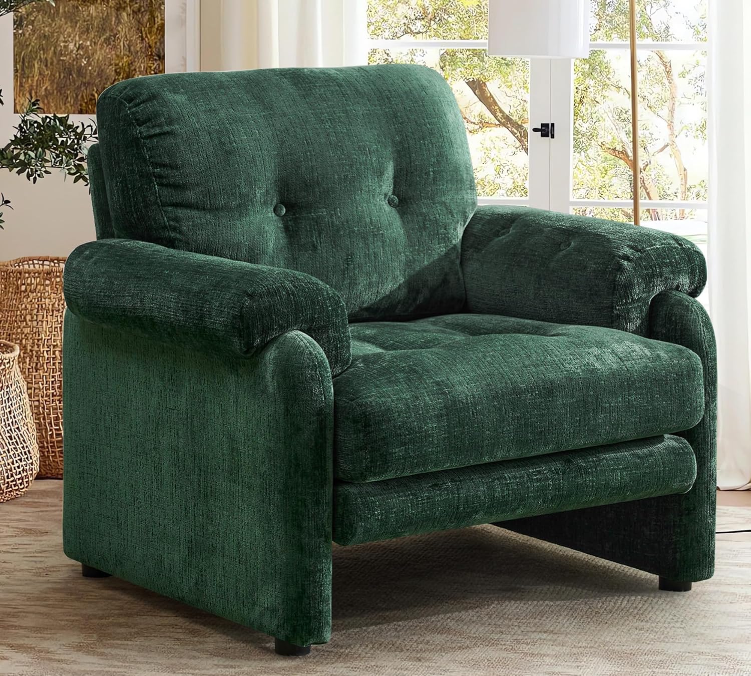 Amazon.com: Accent Chairs for Living Room, 38.6" Wide Comfy Reading ...