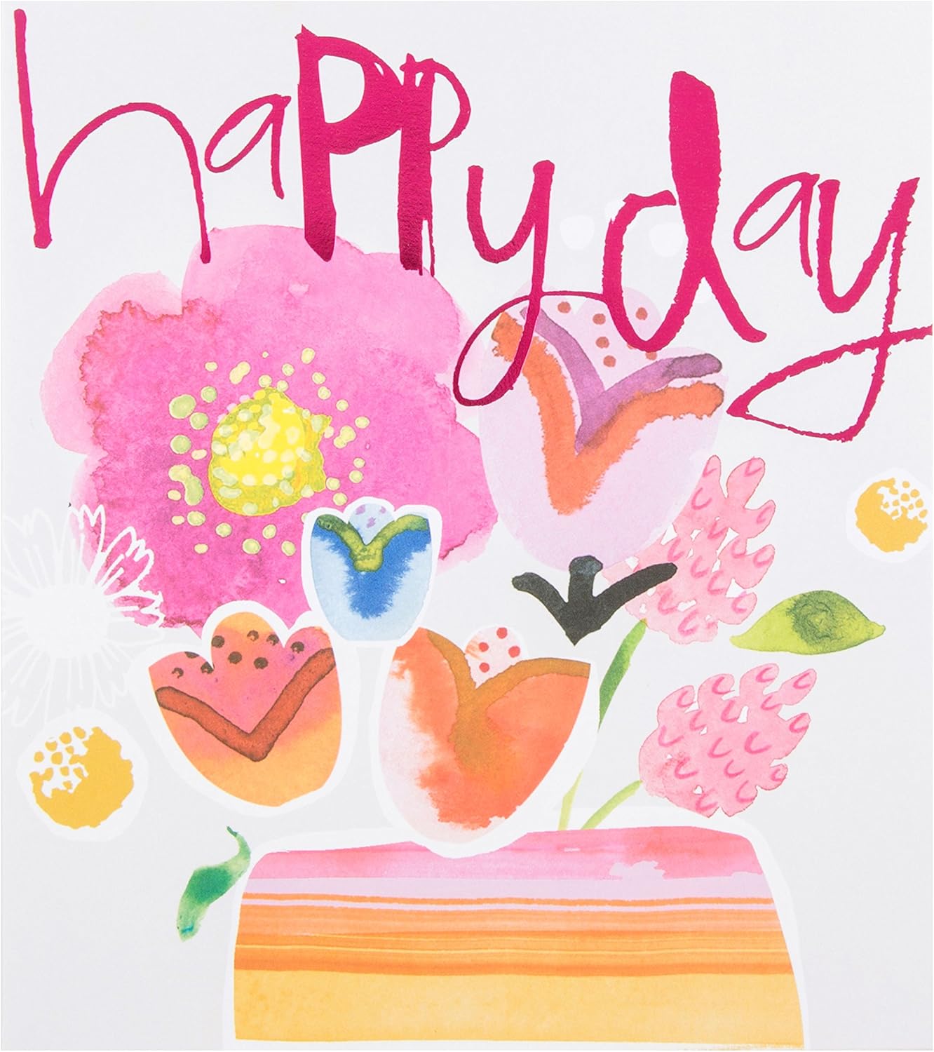 Carte d’anniversaire Hallmark « Happy Day » format moyen : Amazon.fr ...