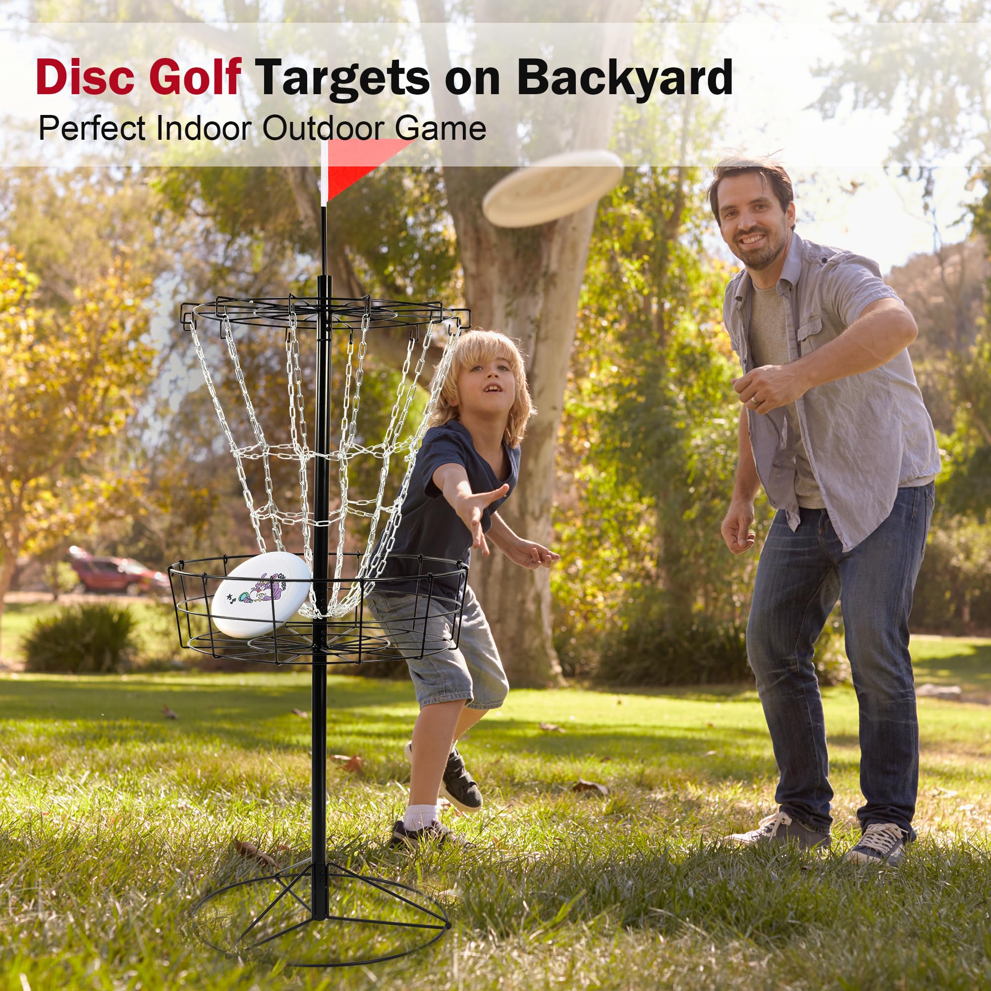 Snapklik.com : Disc Golf Targets, 12 Chains Portable Disc Golf Baskets ...