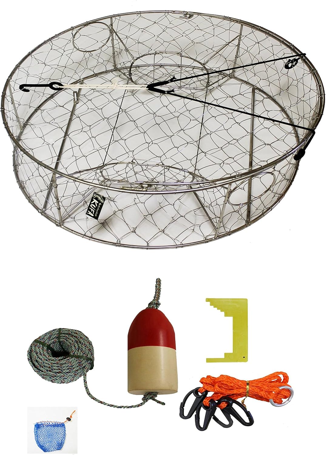 KUFA Stainless Round Crab Trap Accessory Kit (100' Lead Corerope ...
