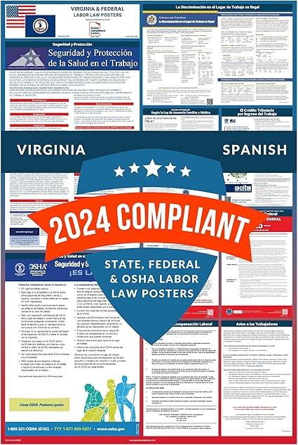 Amazon.com: Labor Law Posters 2024 - Virginia Labor Law Poster State ...