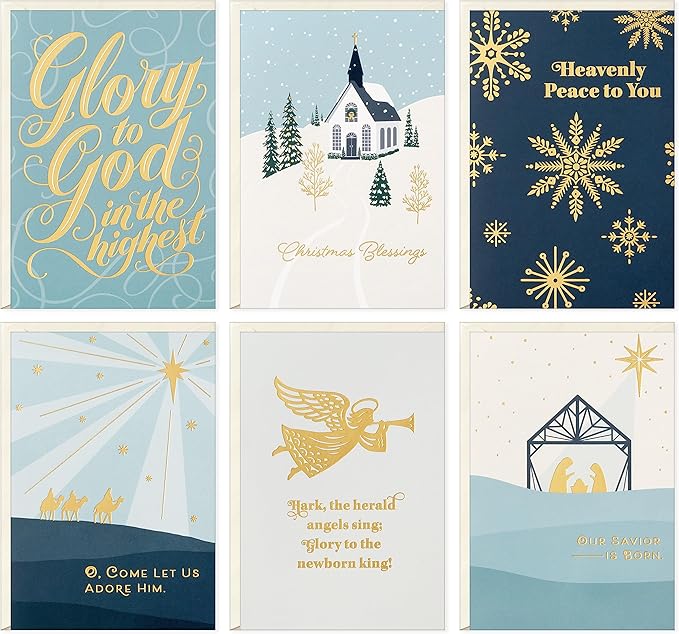 Hallmark Religious Christmas Card Assortment, Heavenly Peace (36 Cards ...