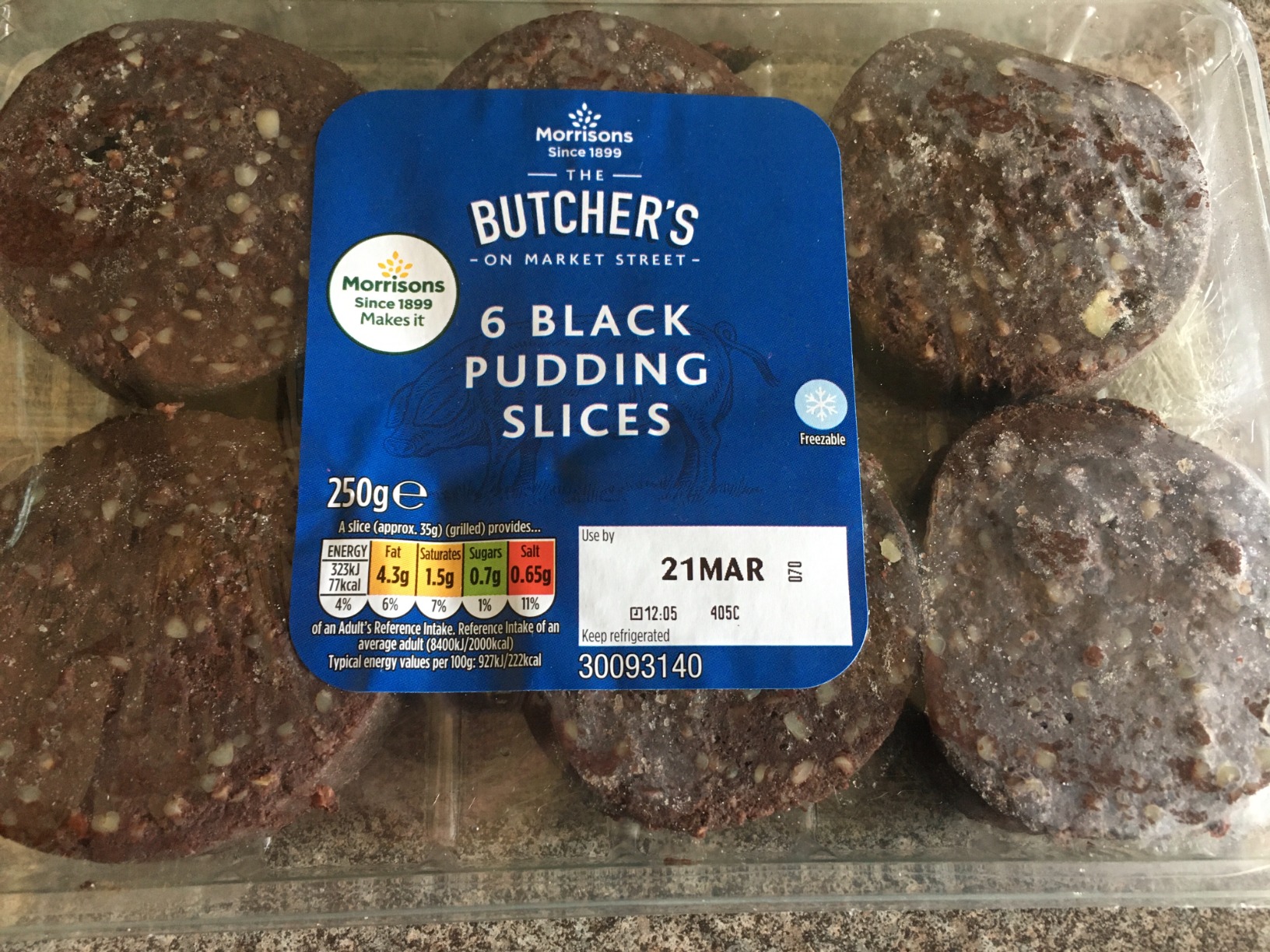 Morrisons Market Street Our Butcher's Recipe 6 Black Pudding Slices ...