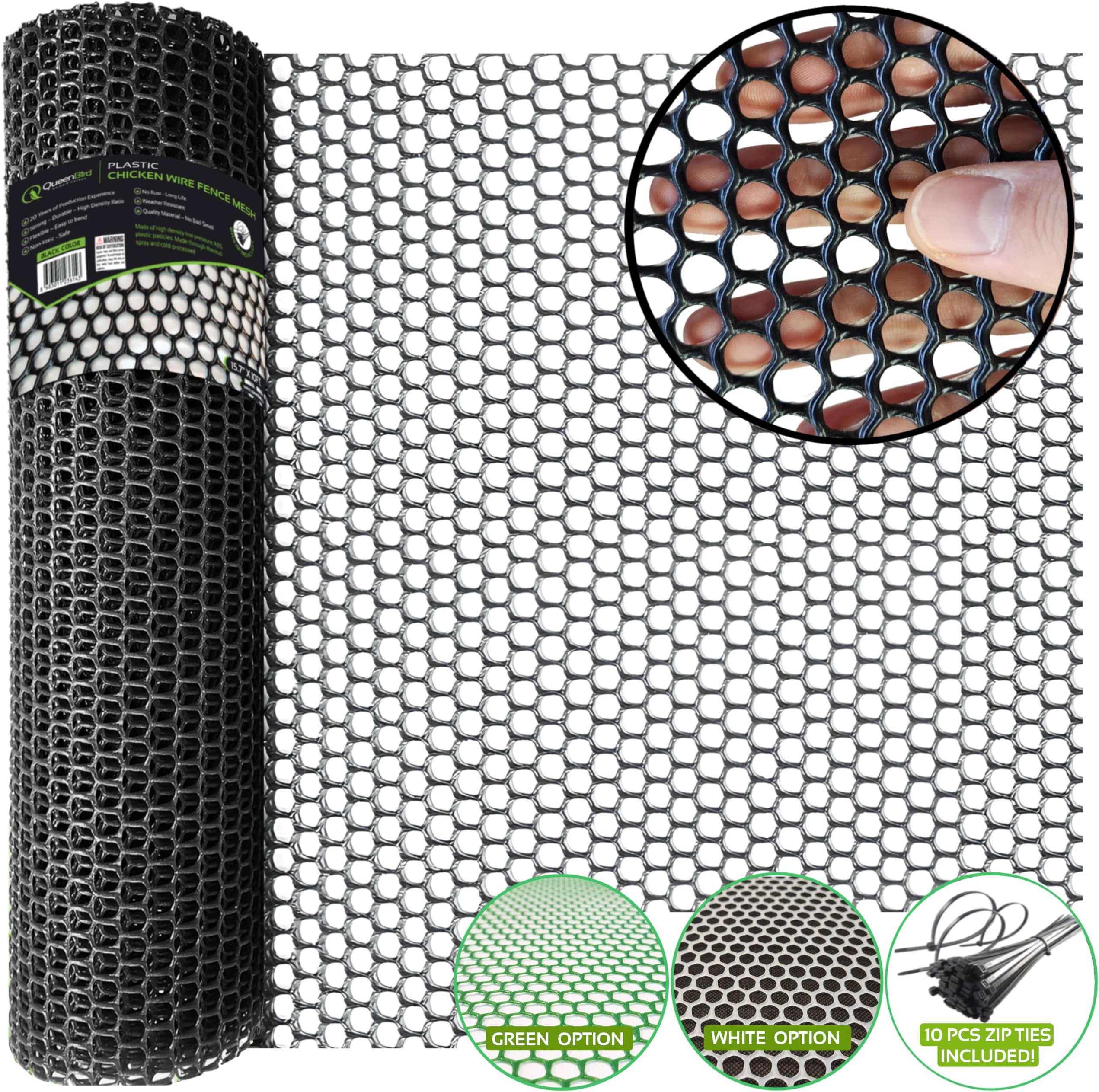 Amazon.com: PotatoLife Plastic Hardware Mesh Netting, Garden Netting ...