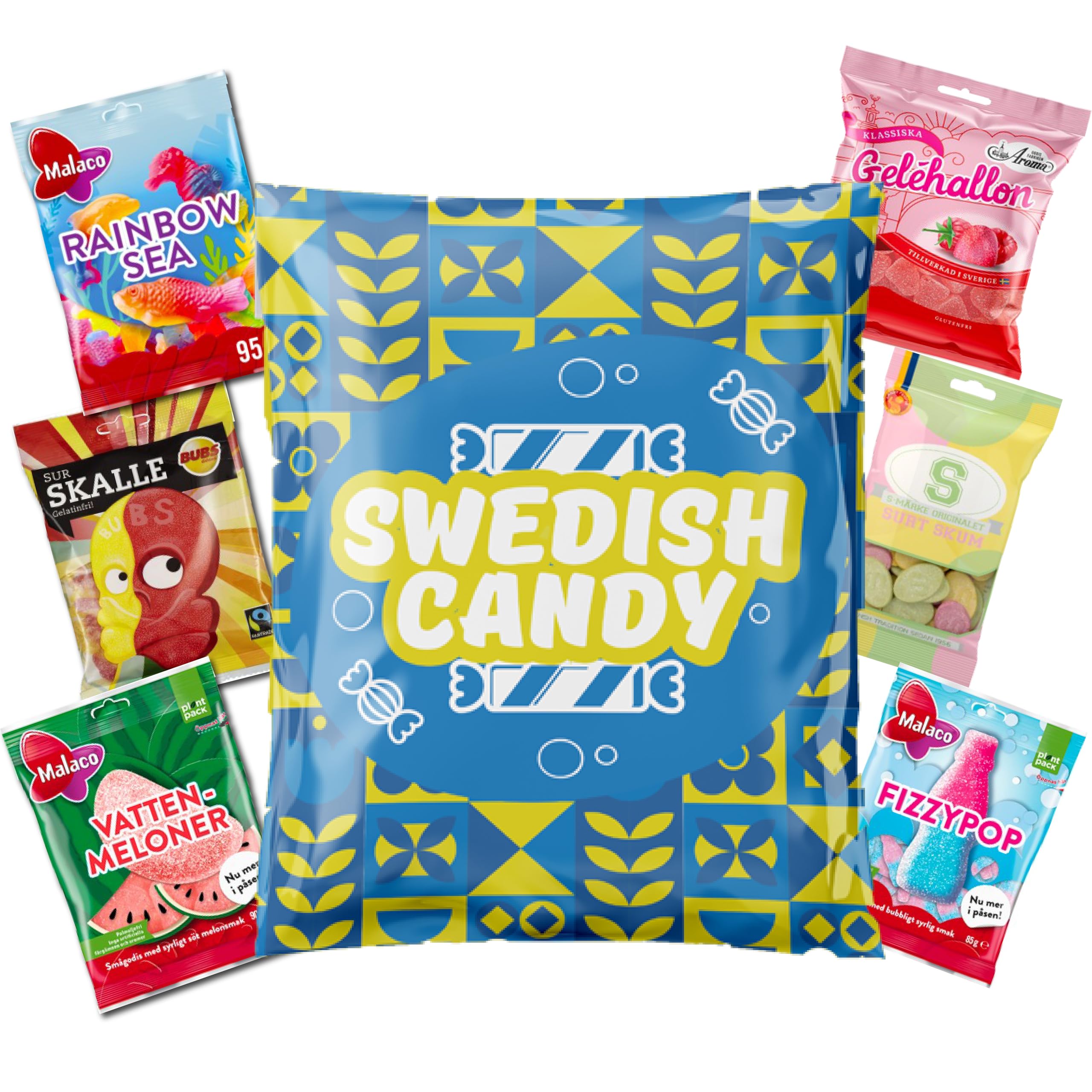 Amazon.com : Swedish Candy Mix - 6 Bags with Sour, Sweet And Fizzy ...