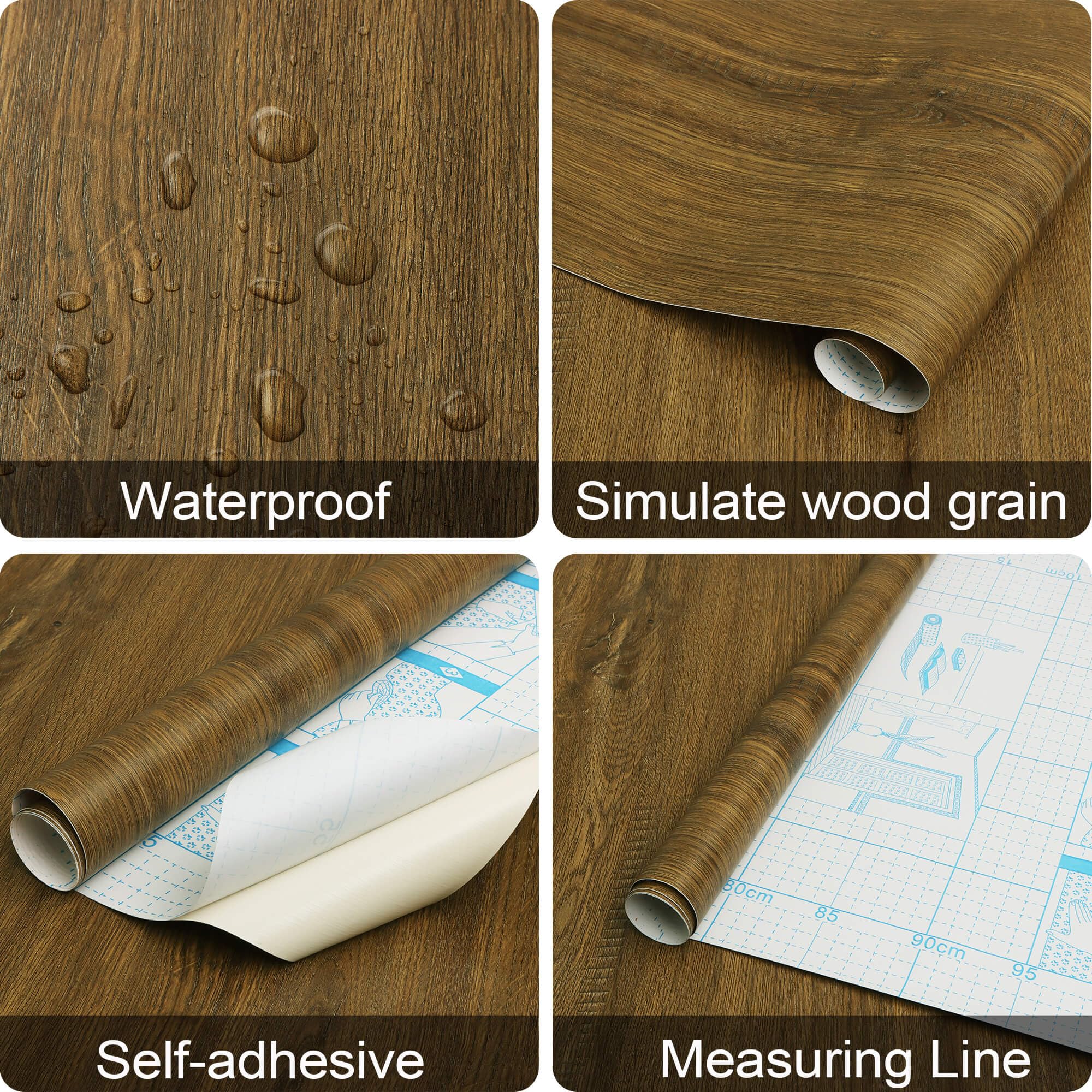 Snapklik.com : Brand 175x196 Wood Contact Paper Wood Peel And Stick ...