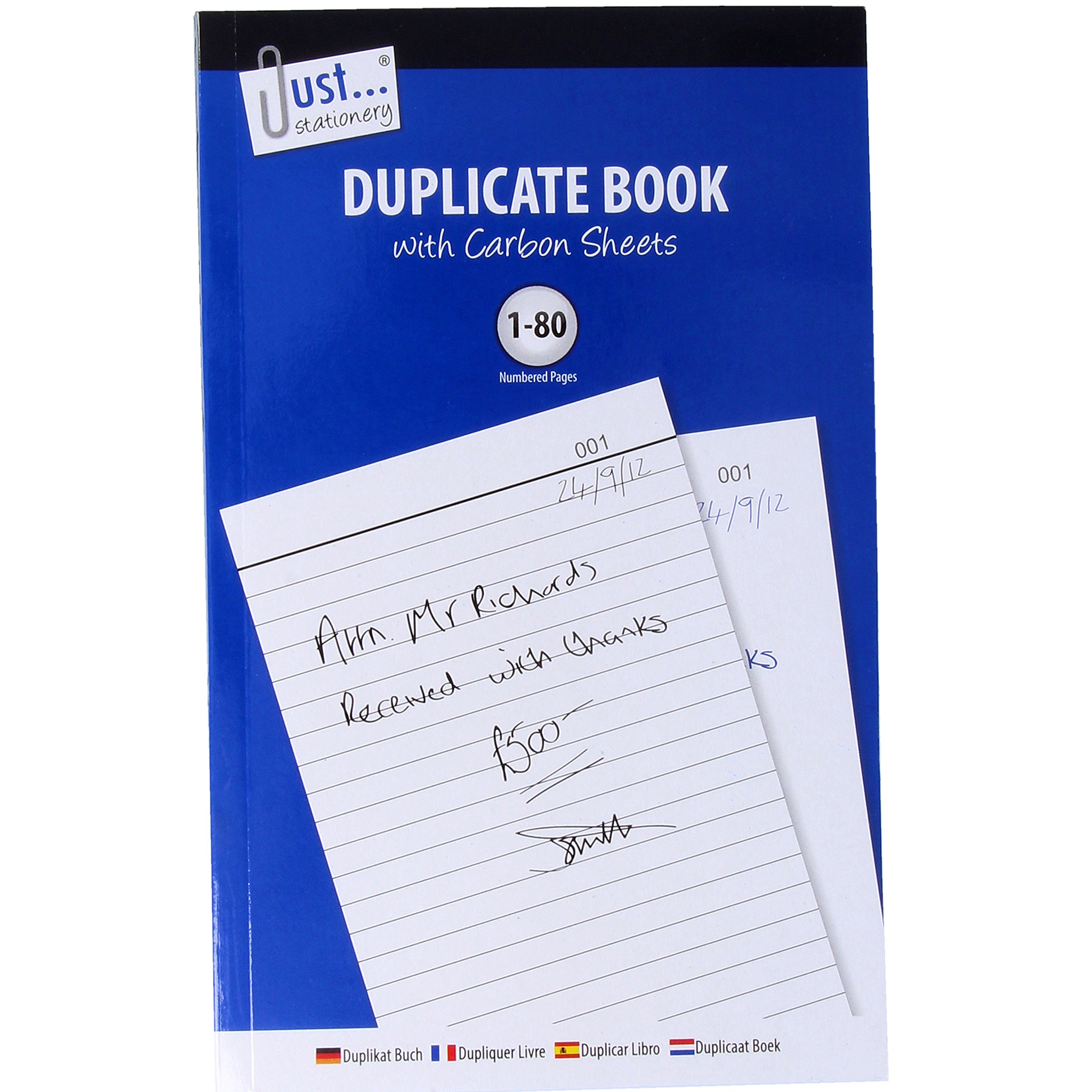 Buy A5 Carbon Duplicate Book Numbered 1-80 Pages Receipt Invoice Copy ...