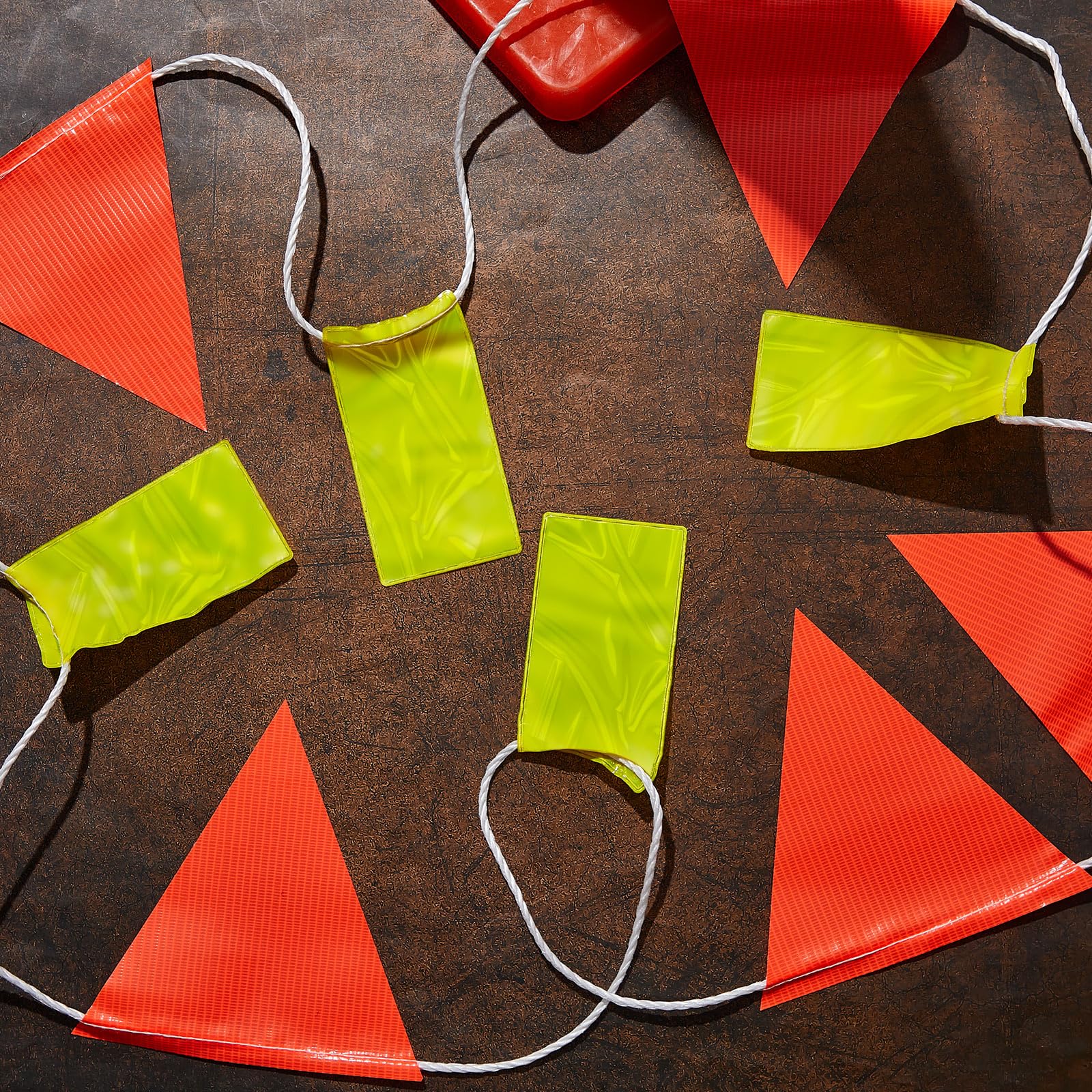 Snapklik.com : Preboun Perimeter Marking Flags 102 Ft/ 45 Pcs Caution ...