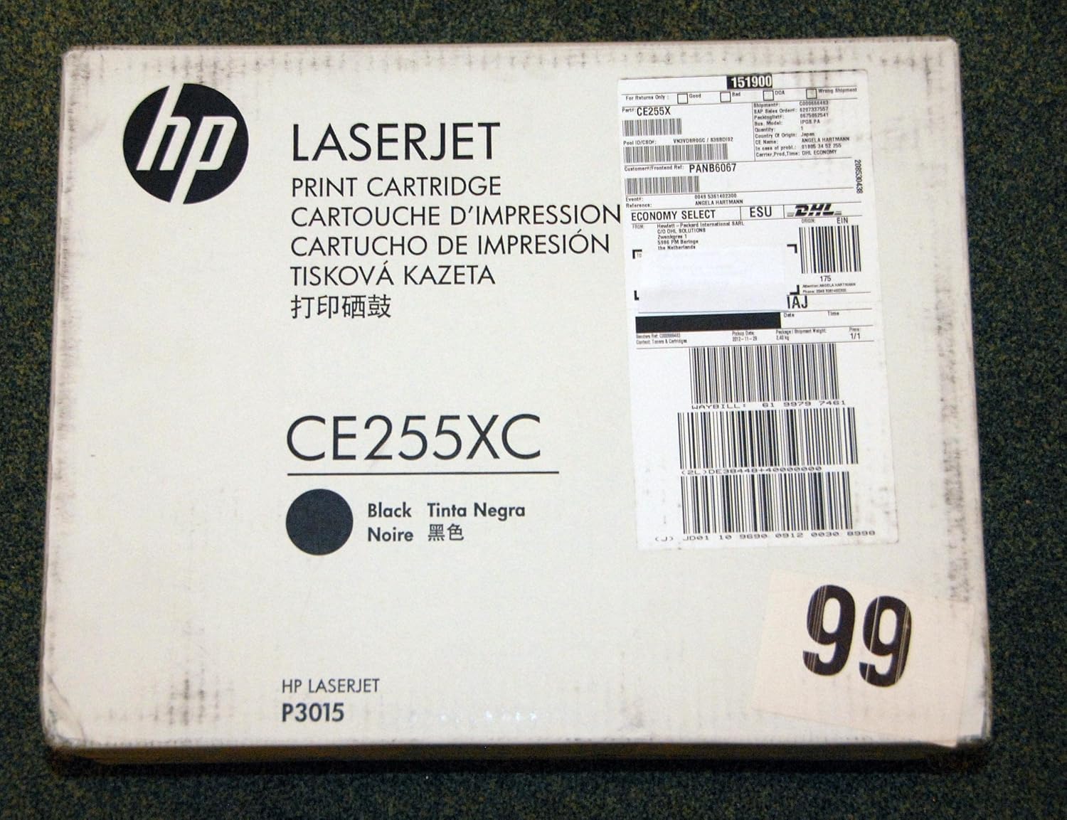 HP CE255XC - Tóner Contract LaserJet, Negro : Hp: Amazon.es: Informática