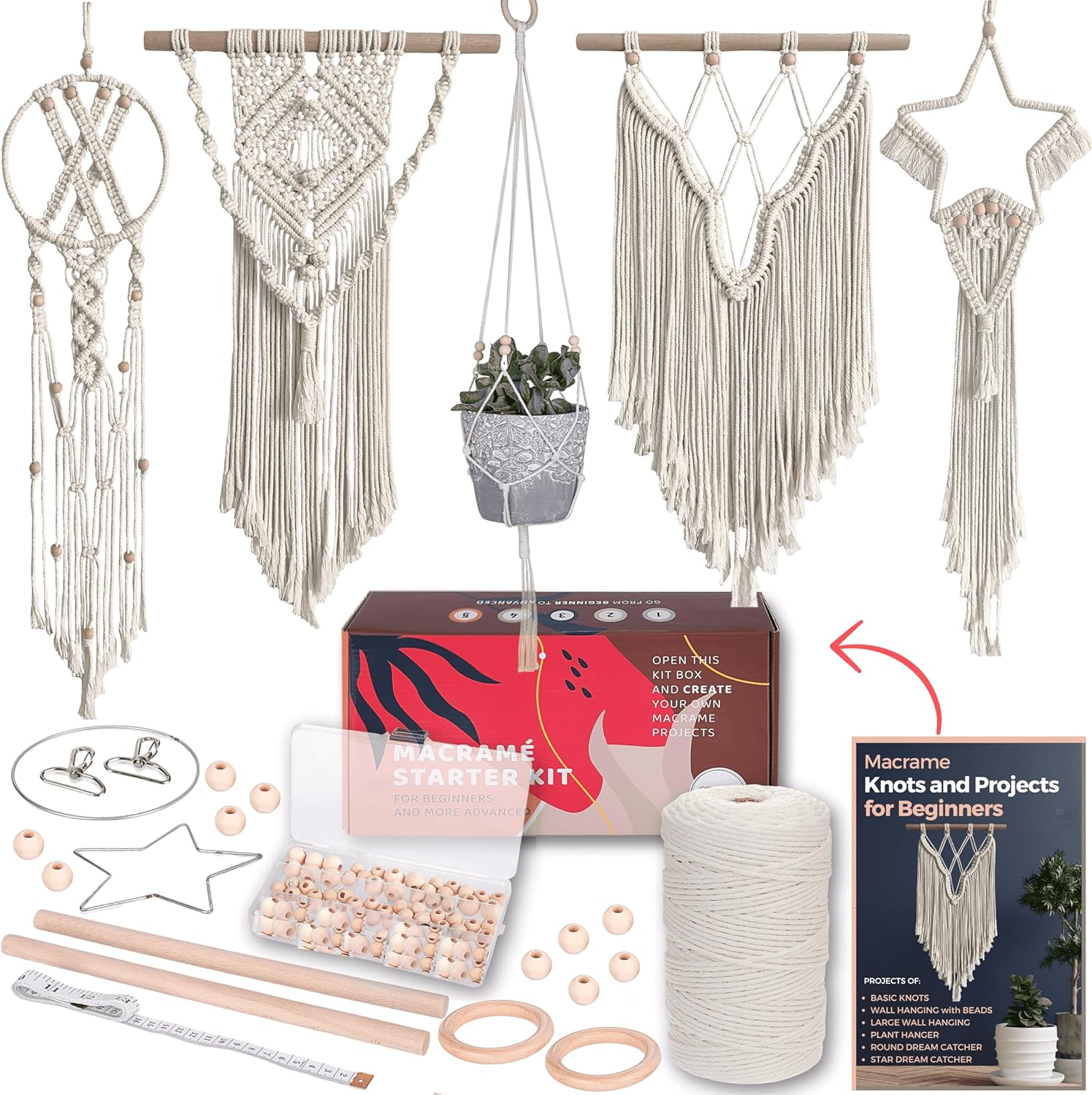 Amazon.com: MIGO Creates Macrame Kits for Adults Beginners with 112 ...