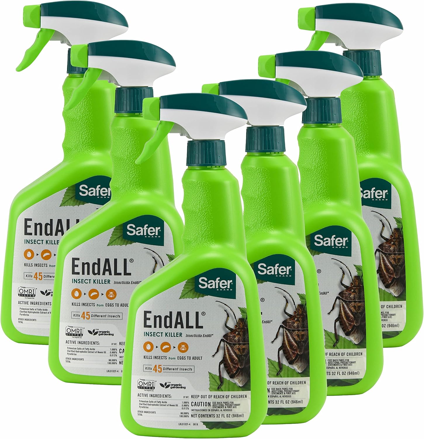 Amazon.com : Safer Brand End All 32 oz RTU Spray - 6 pack 5102-6 ...