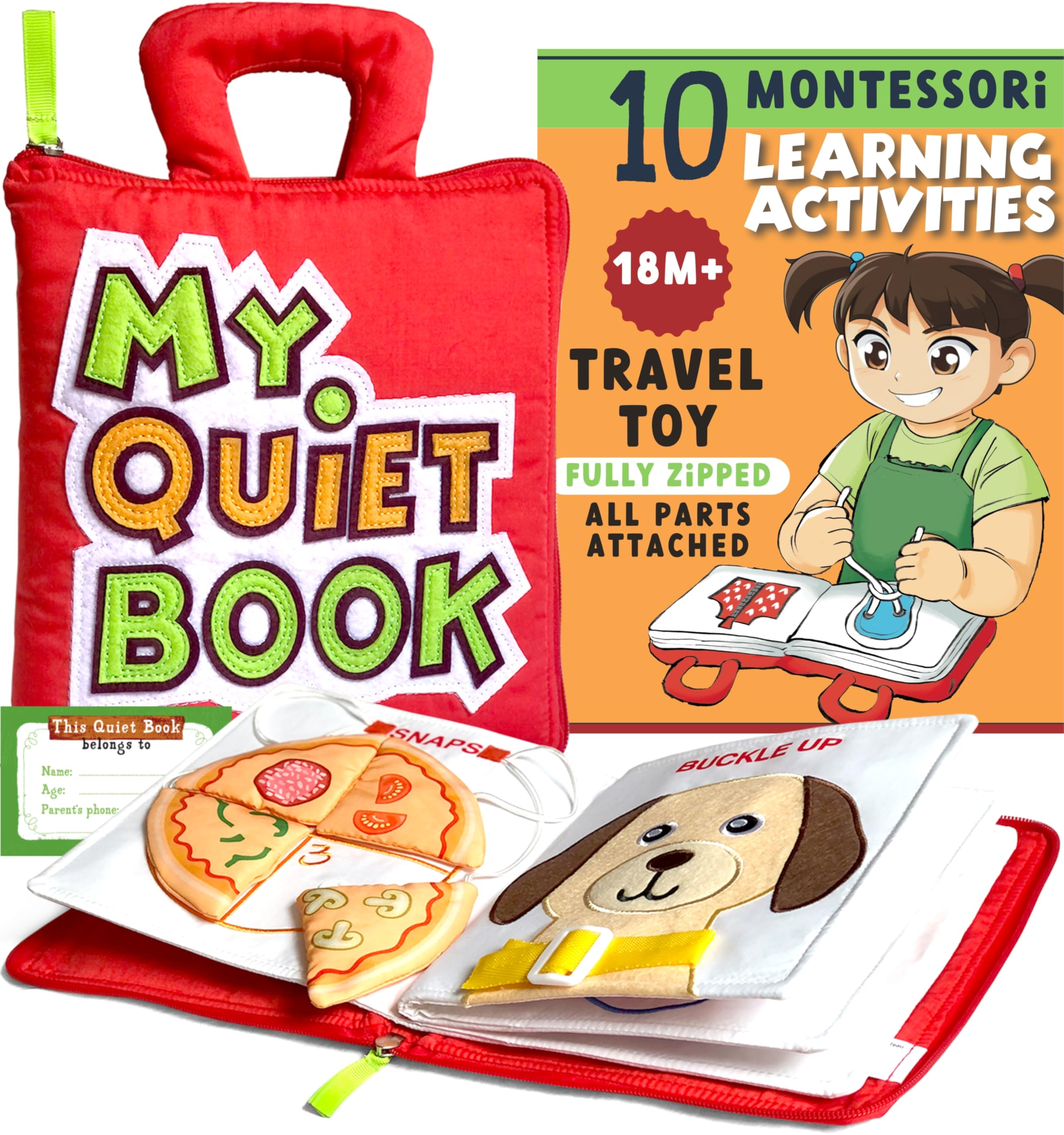 Amazon.com: My Quiet Book - Toddler Travel Essential, Car Plane ...
