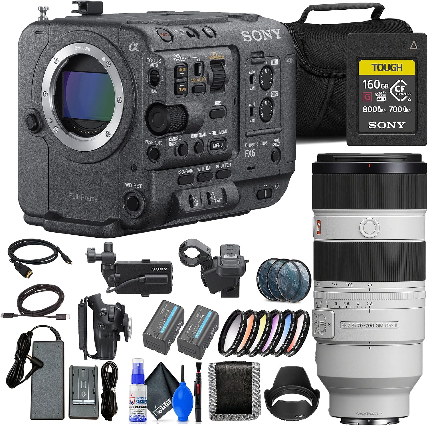 Amazon.com: Sony FX6 Full-Frame Cinema Camera (Body Only) (ILME-FX6V ...