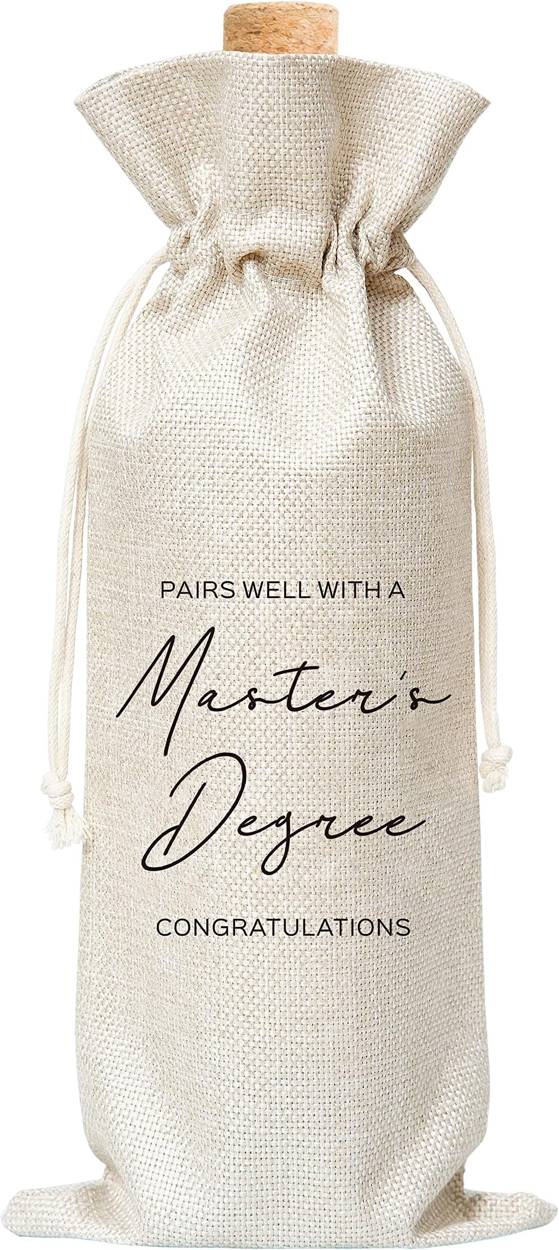 Amazon.com: Master's Degree Wine Gift Bag, Pairs Well with a Master's ...