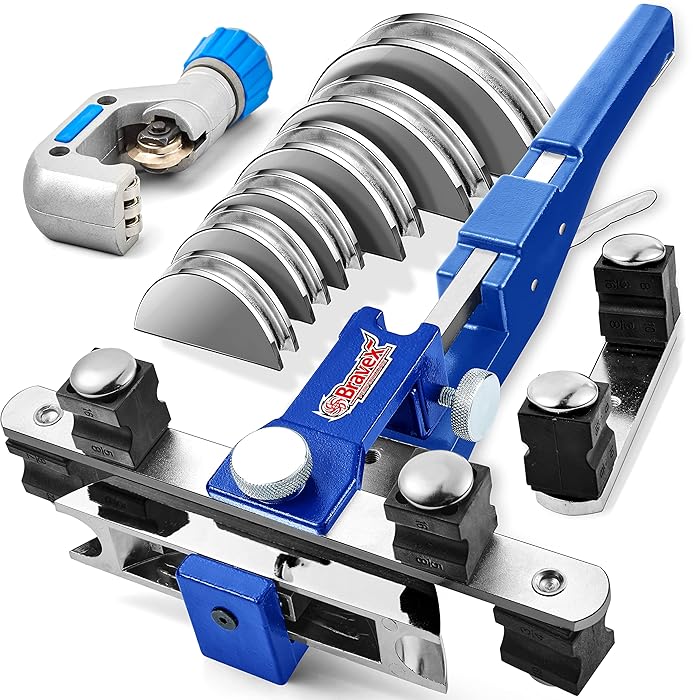 Buy Bravex Tubing Bender Pipe Tube Bender Kit Refrigeration Ratcheting ...