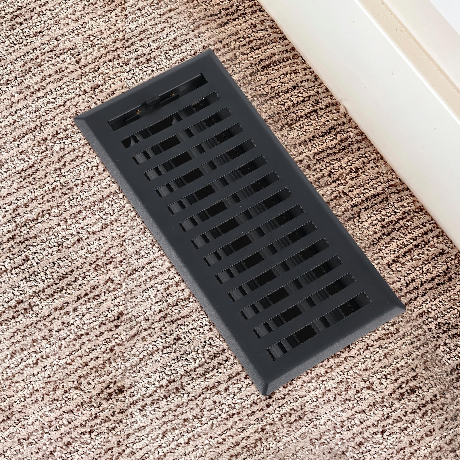 Snapklik.com : Yaocom 6 Pcs Floor Register 4" X 10" Black Vent Covers ...