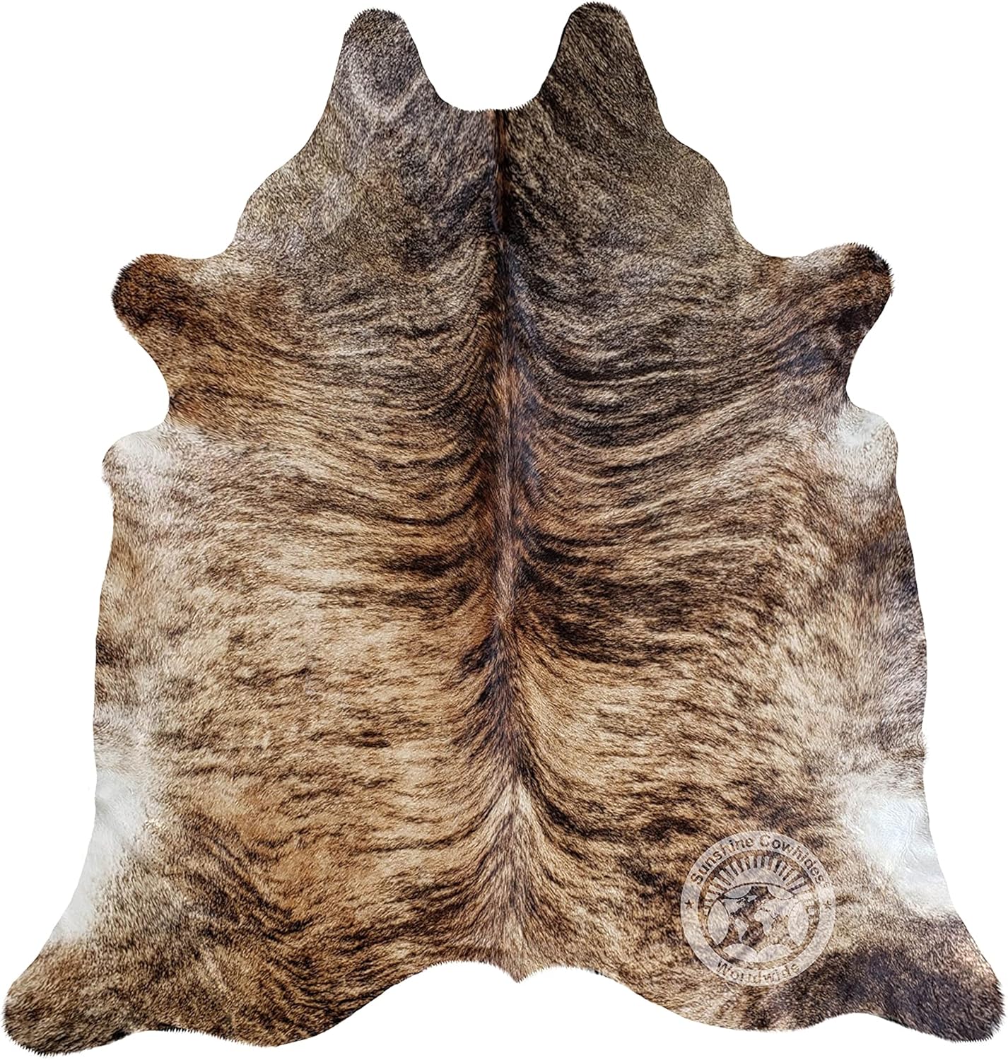 Amazon.com: Sunshine Cowhides 100% Genuine Brindle Cowhide Rug - Modern ...