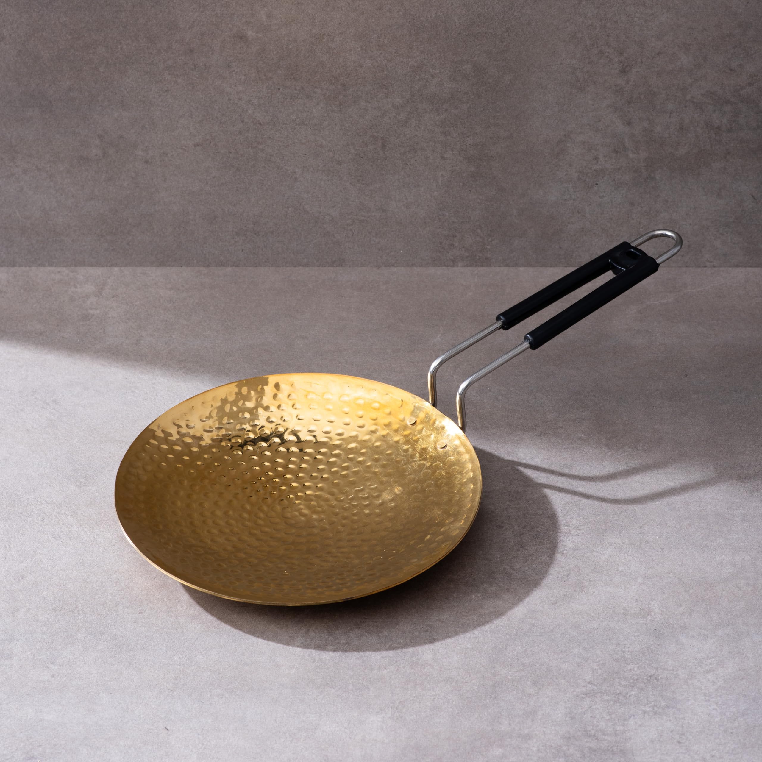 Amazon.com: P-TAL Brass Roti Tawa 10" Tawa for Roti with Handles Teflon ...