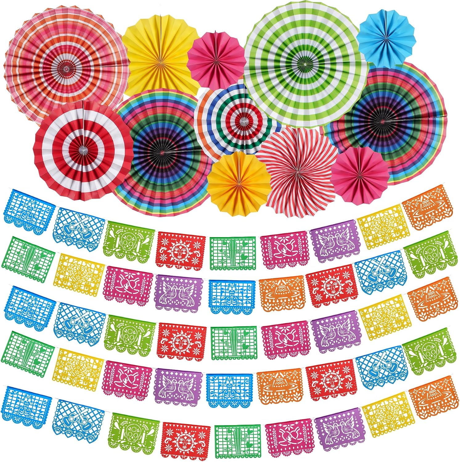 Amazon.com: CILXGQLN 5 Packs Fiesta Party Decorations Mexican Party ...