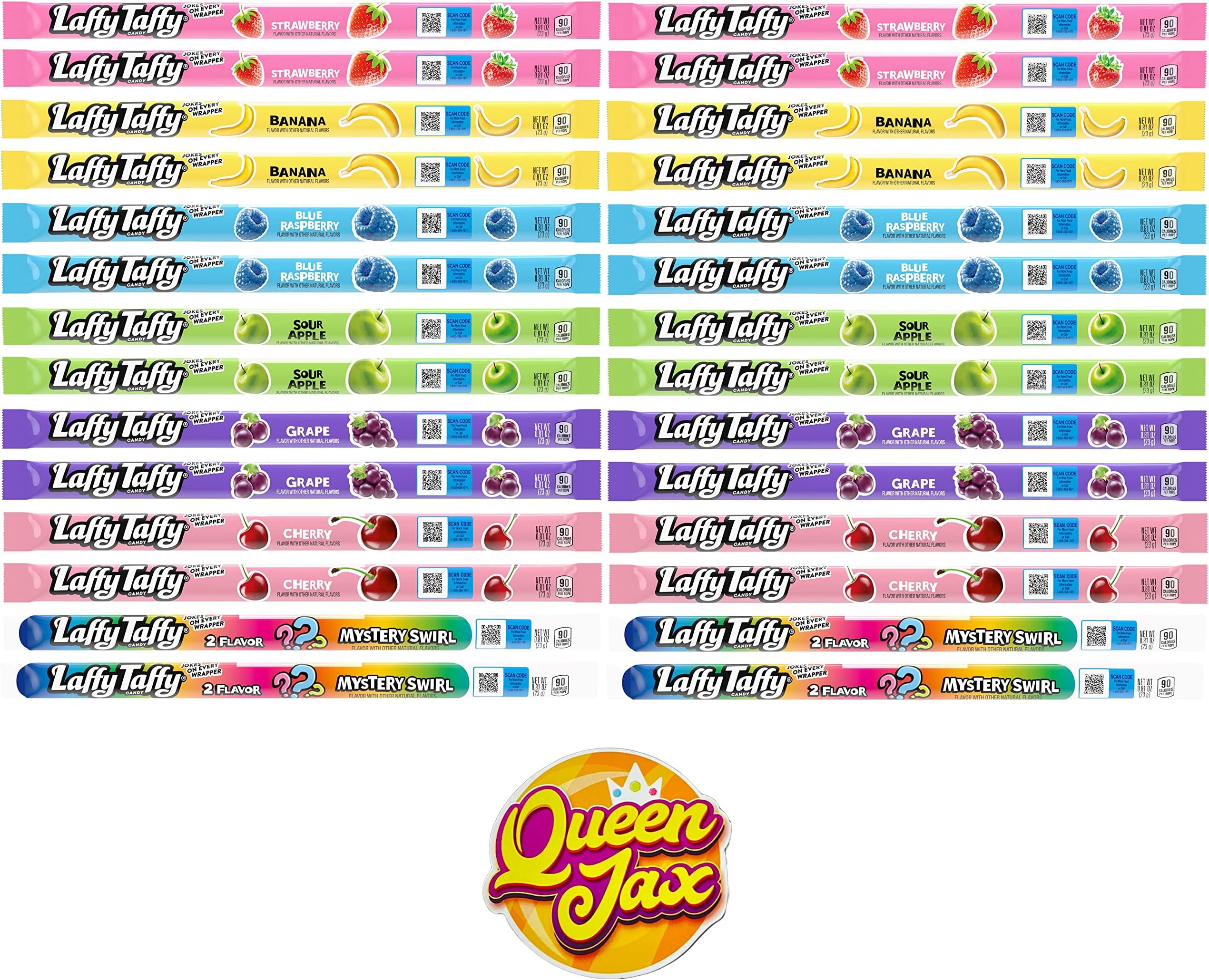 Amazon.com : Laffy Taffy Rope Candy, Strawberry Flavor, 0.81 Ounce ...