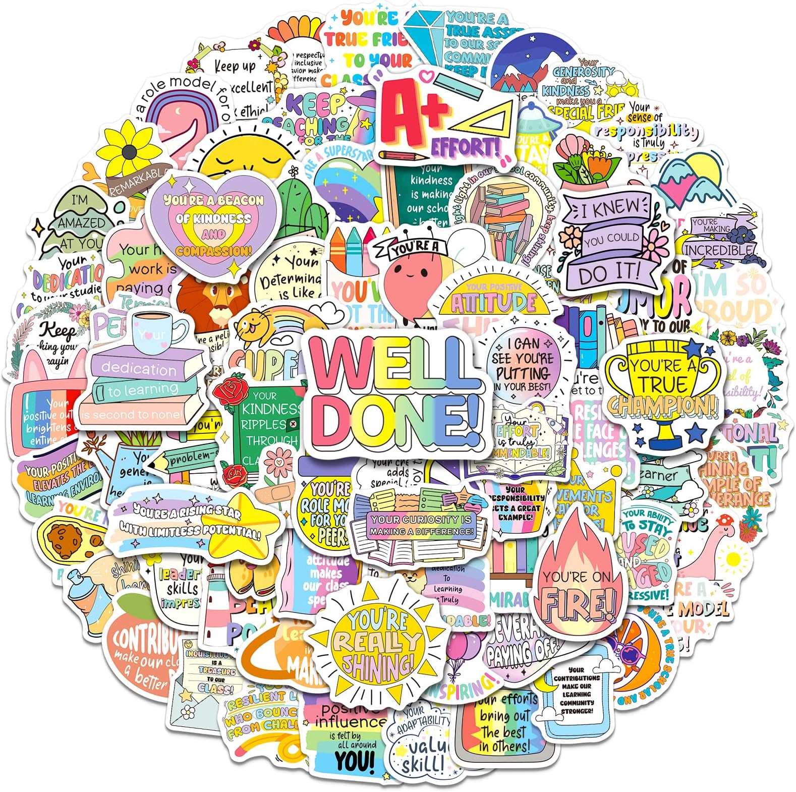 Amazon.com: 50PCS Motivational Stickers Inspirational Quote Waterproof ...