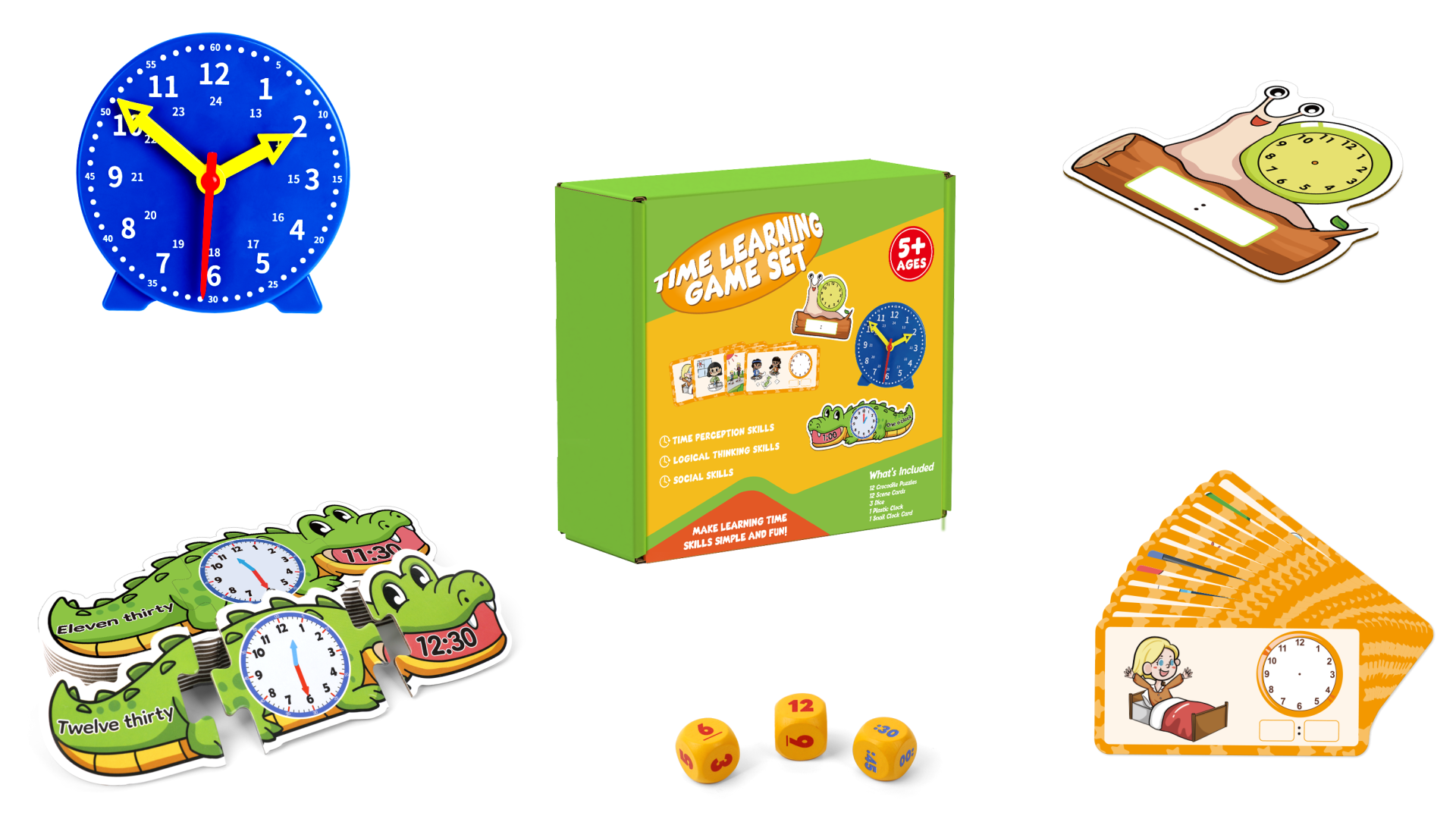 Lena Headey Aizweb Learning Clock For Kids - Dry Erase Time Telling ...