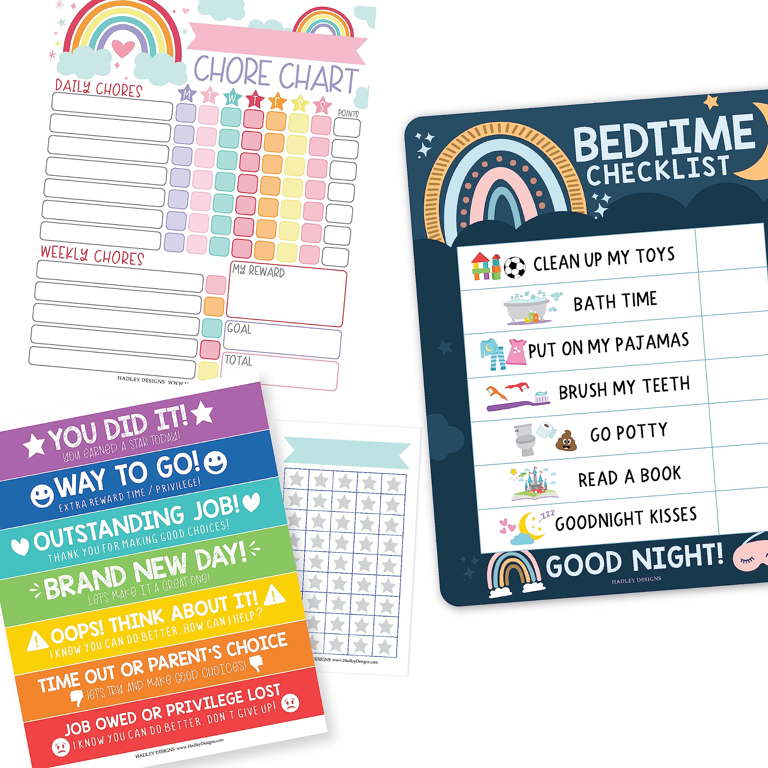 Amazon.com : Boho Rainbow Schedule for Kids Schedule Board for Home, 16 ...