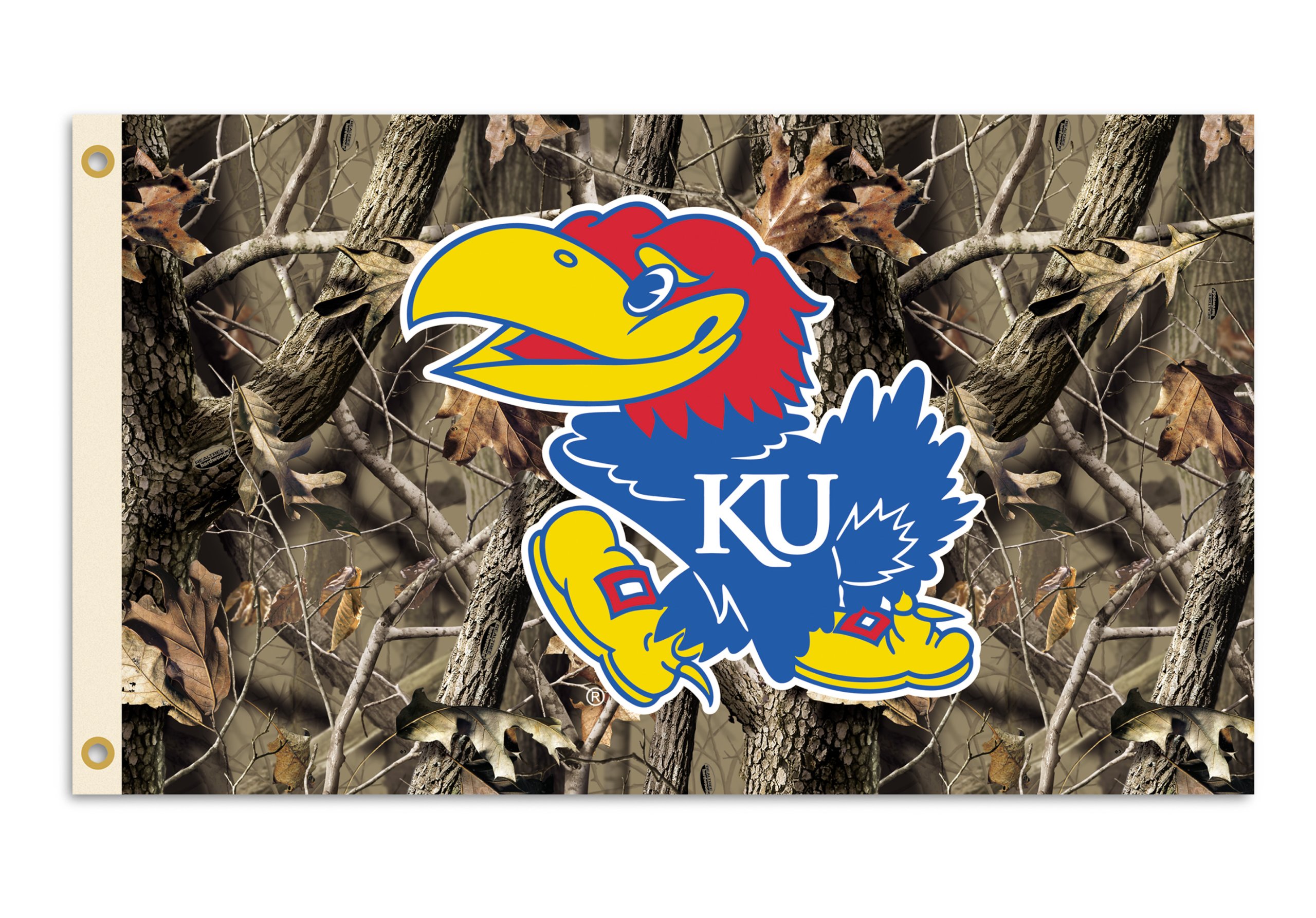Amazon.com : BSI PRODUCTS Kansas Jayhawks 3’x5’ Flag with Realtree Camo ...